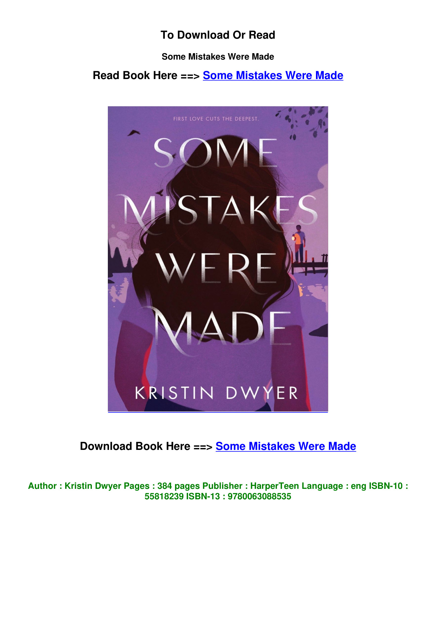 epub download Some Mistakes Were Made by Kristin Dwyer.pdf | DocDroid