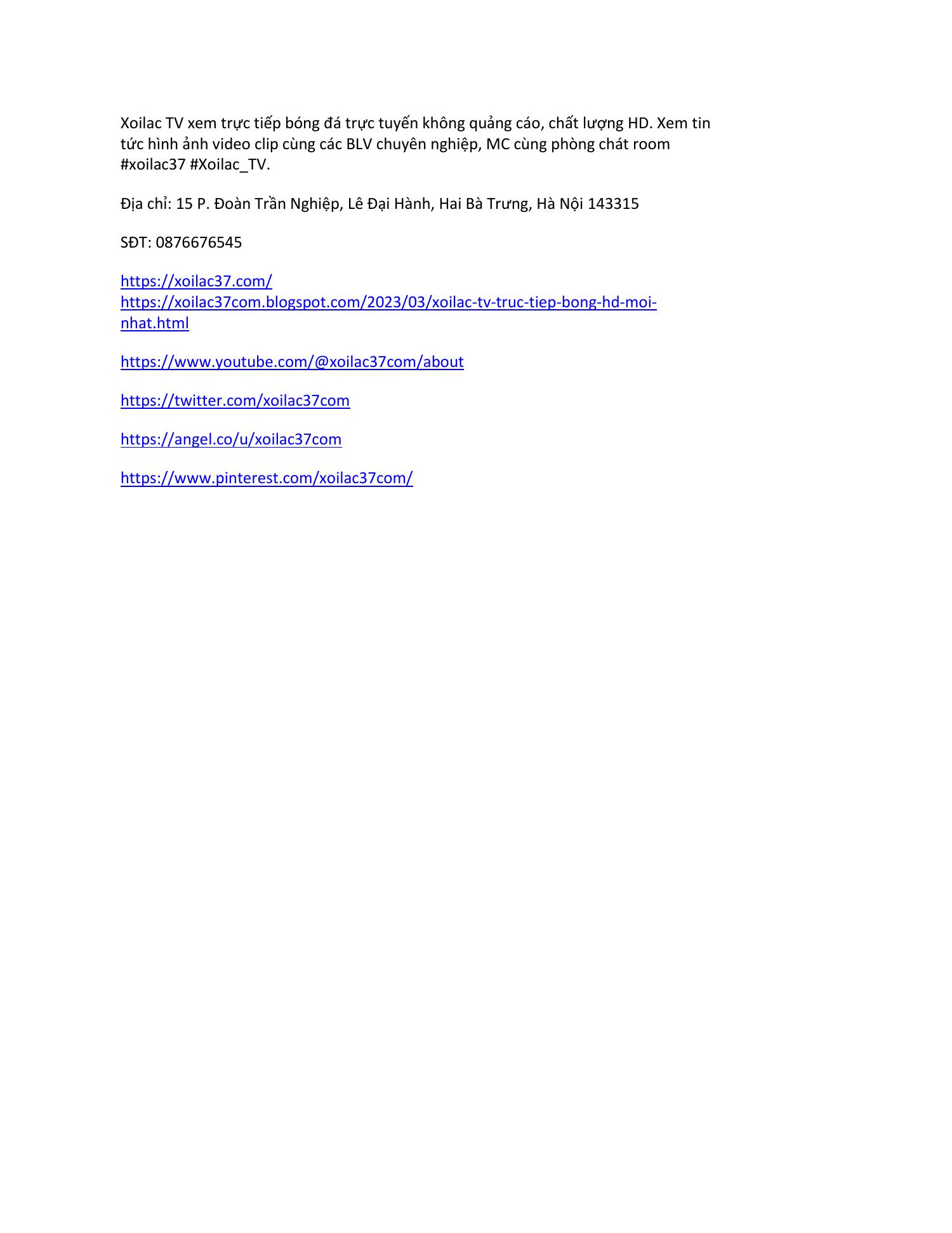 Xoilac TV.docx | DocDroid