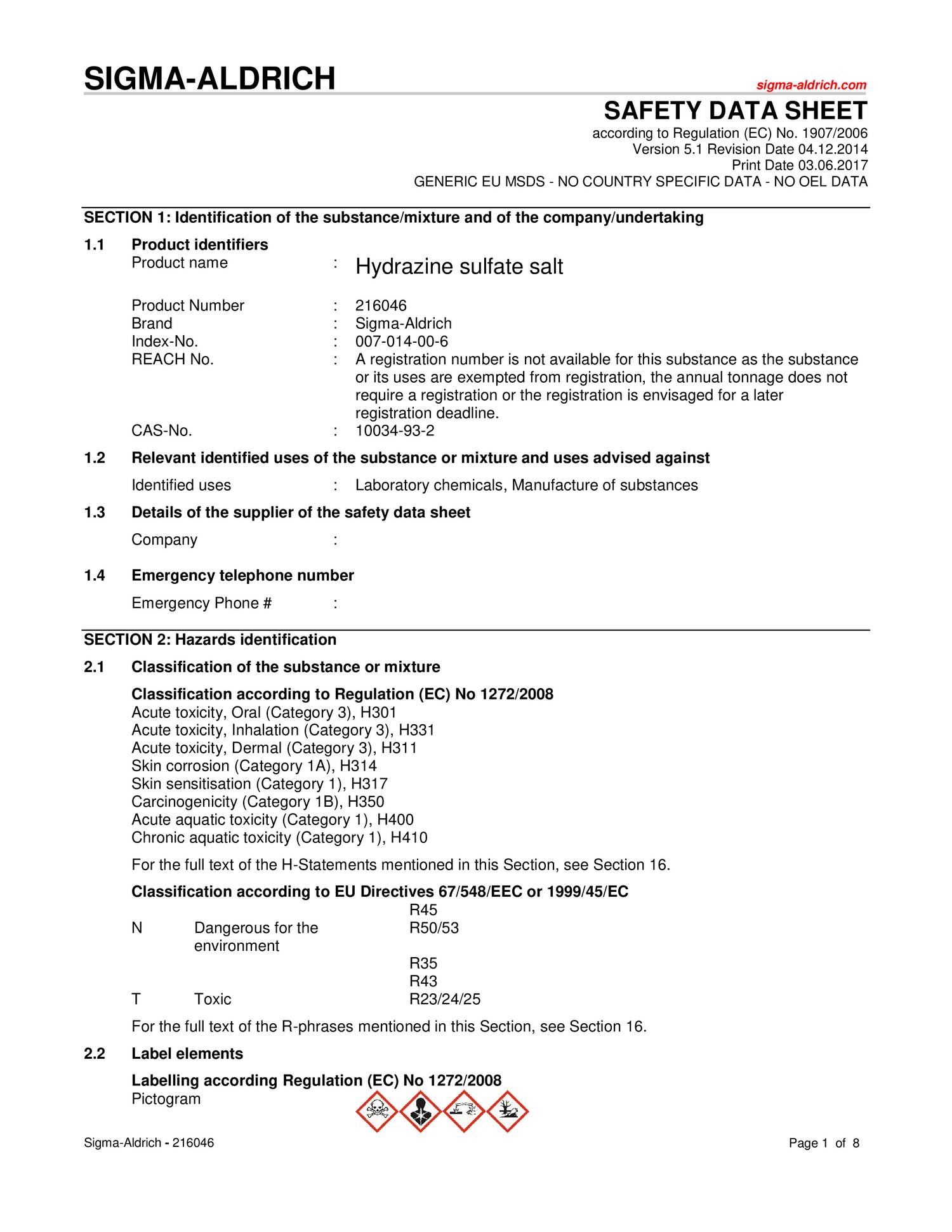 Hydrazine sulfate SA.pdf | DocDroid