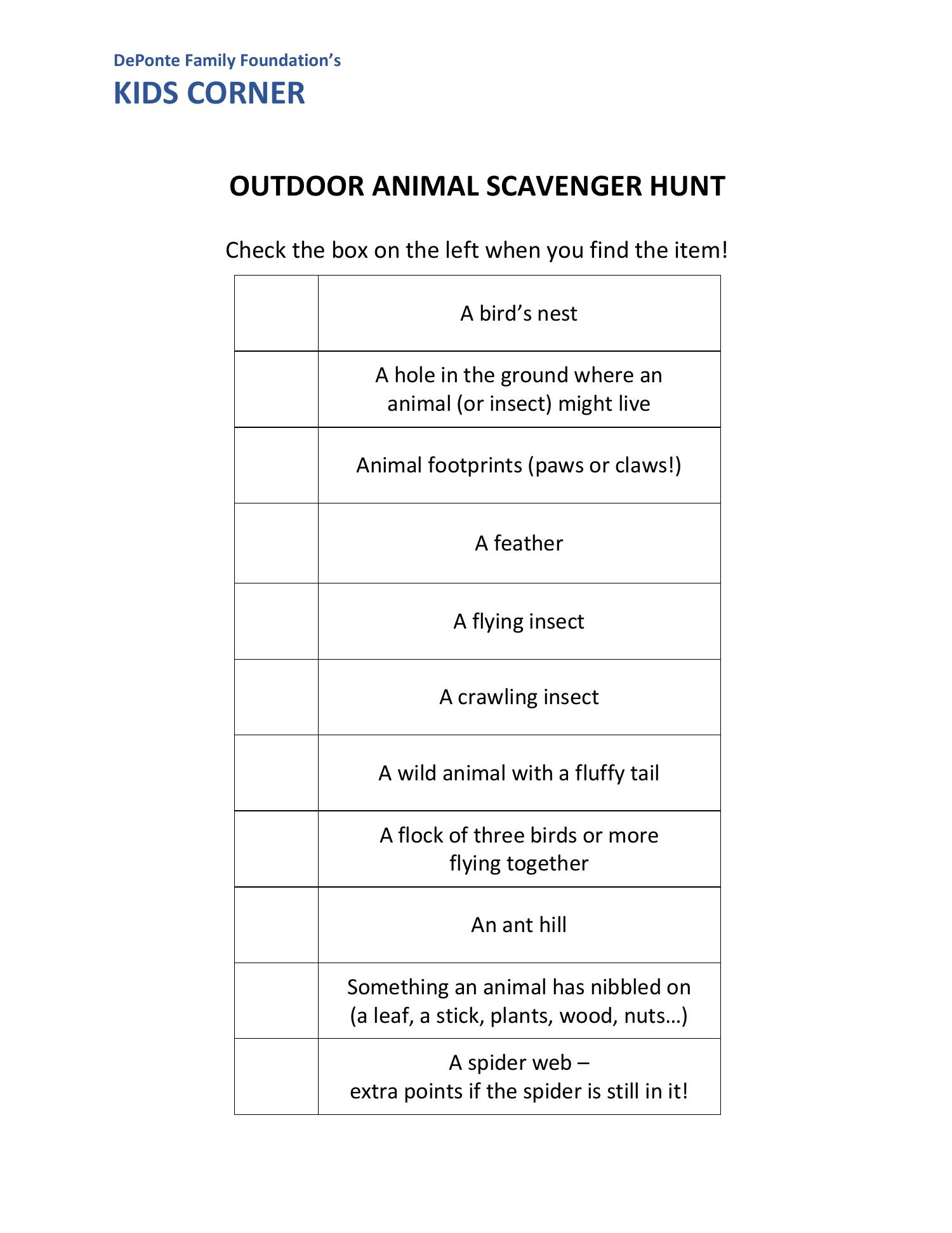 Animal Scavenger Hunt.pdf | DocDroid