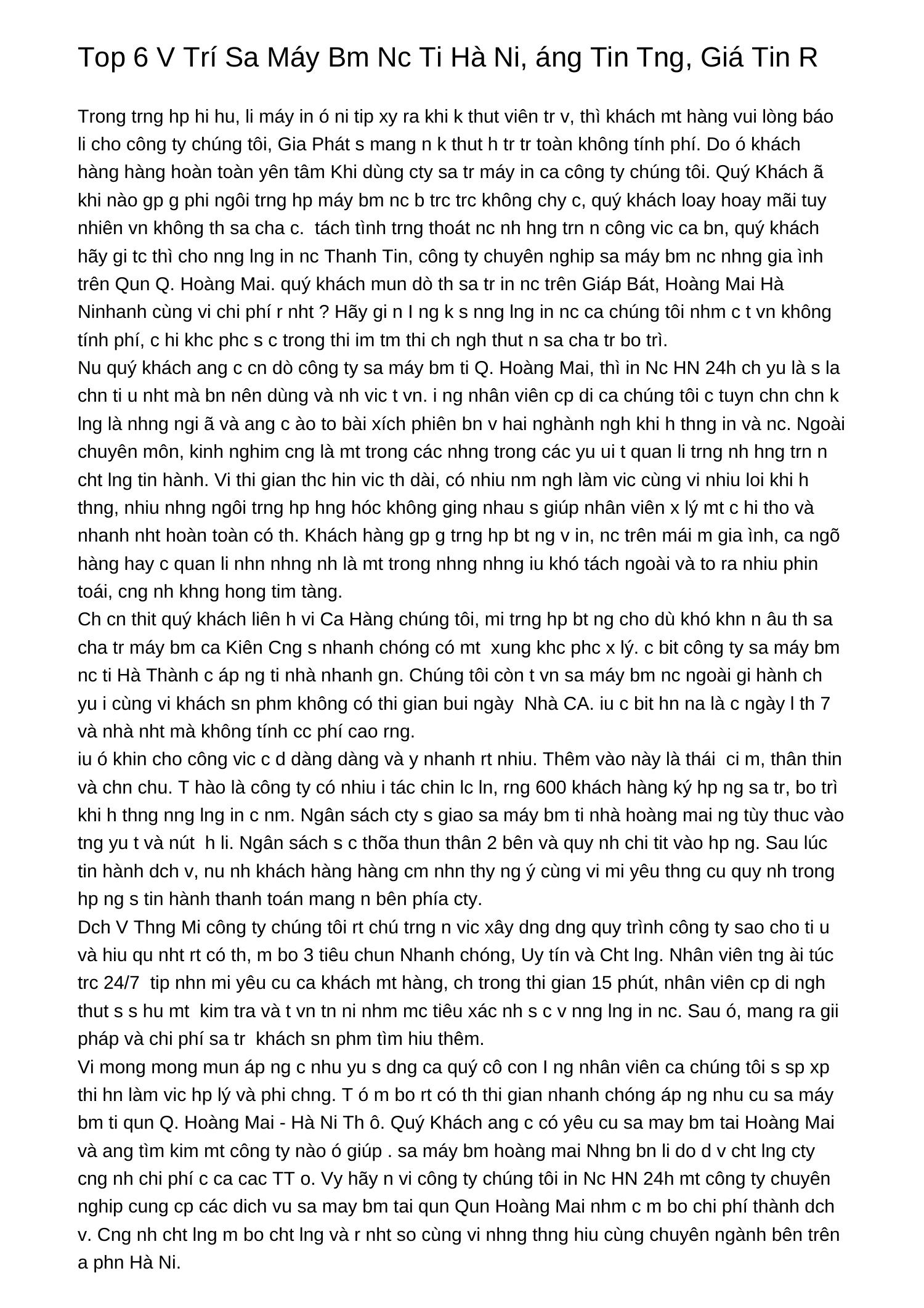 Top 6 địa Chỉ Sửa Máy Bơm Nước Tại Hà Nội đáng Tin Tưởng Giá Tiền Rẻtwomf.pdf.pdf | DocDroid