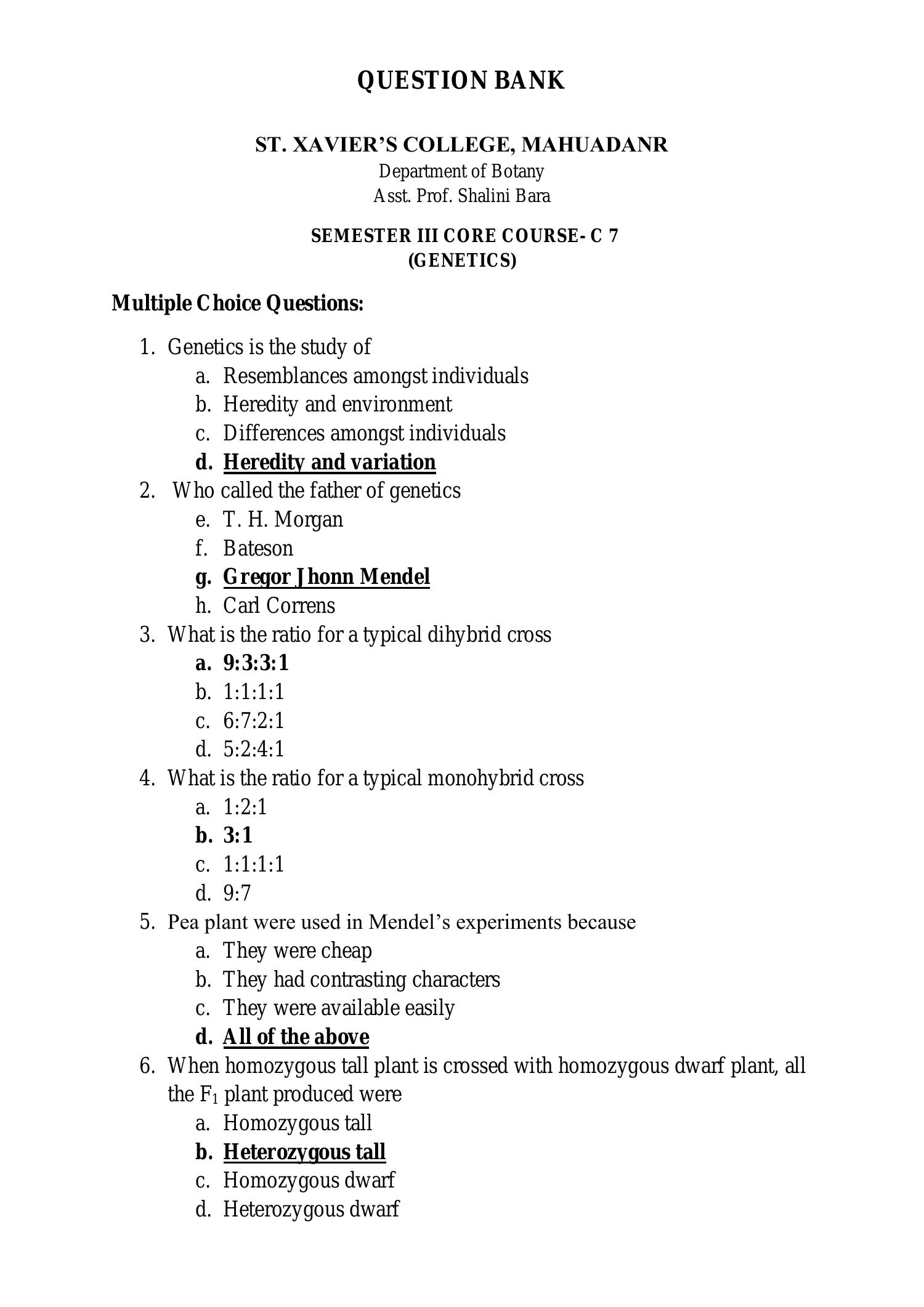 Question Bank-GENETICS.pdf | DocDroid