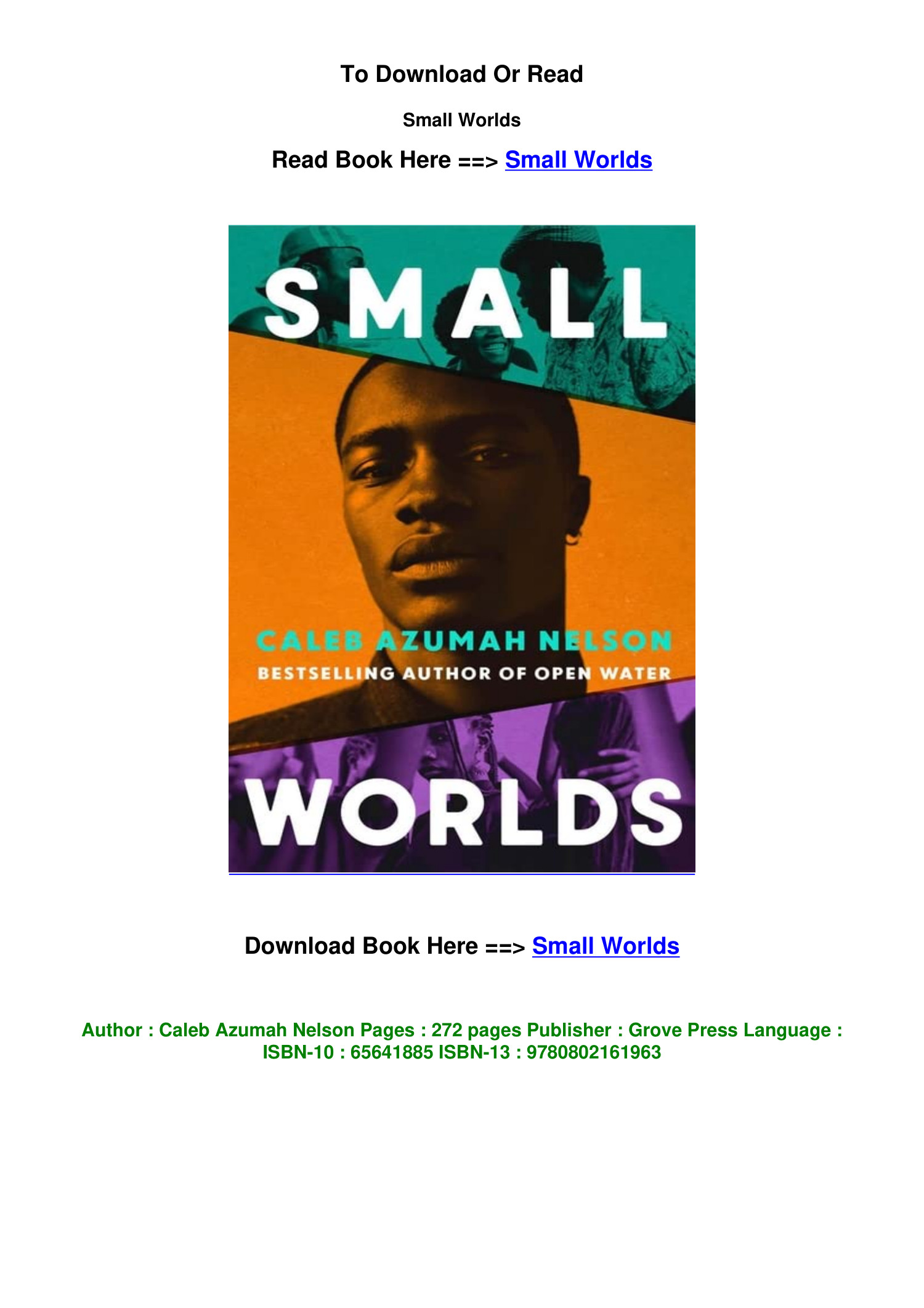 download epub Small Worlds by Caleb Azumah Nelson.pdf | DocDroid
