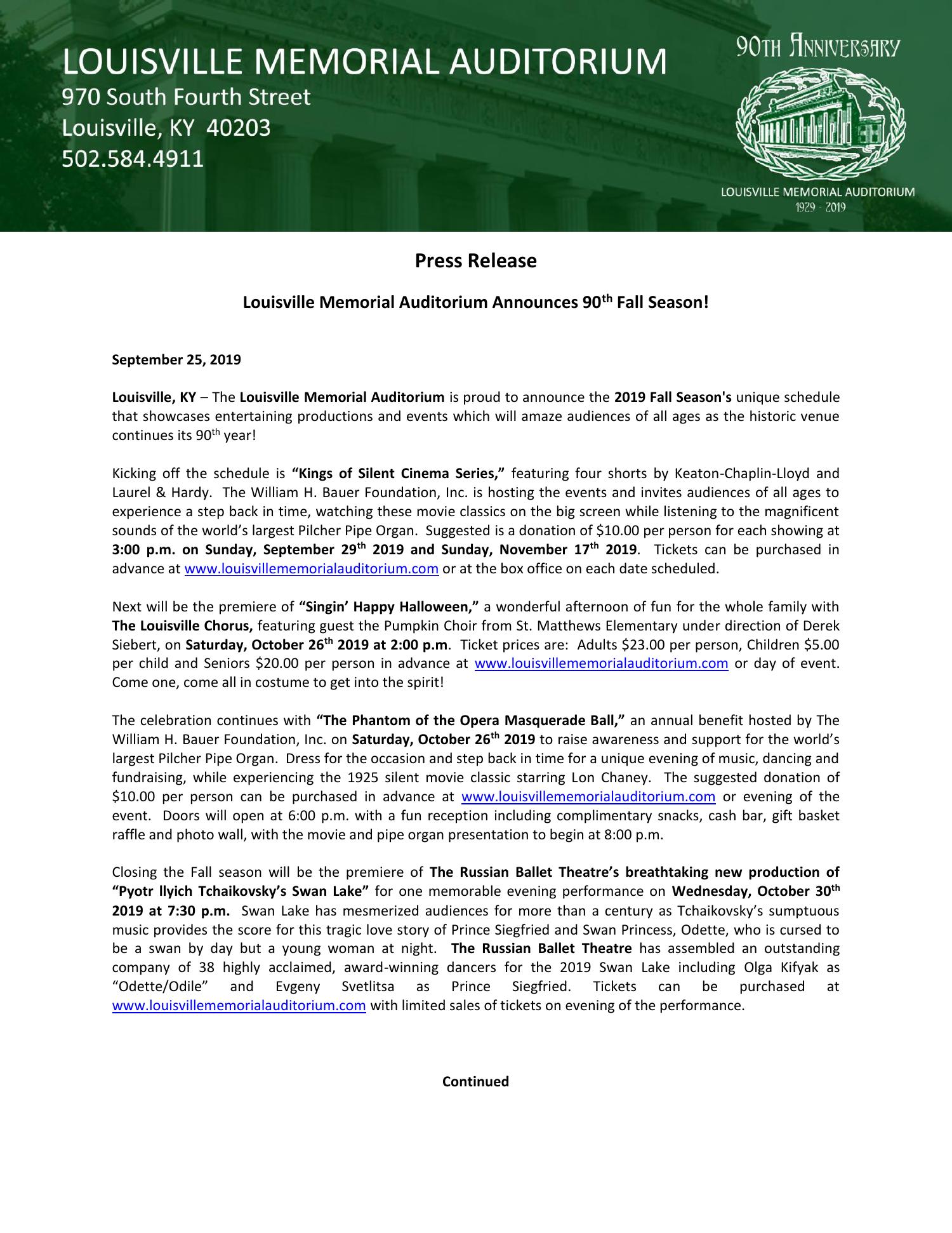 2019 Fall Season Press Release.doc | DocDroid