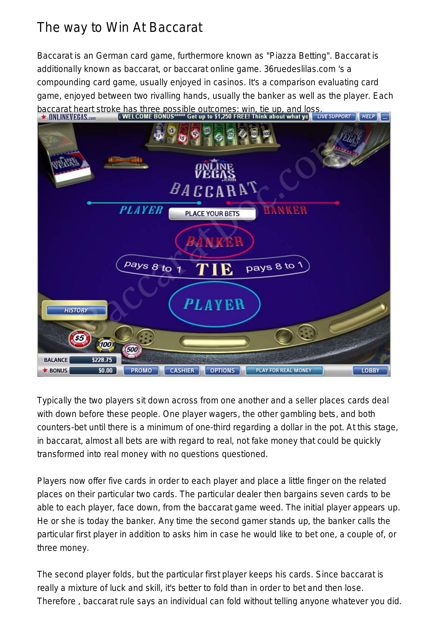 How To Win At Baccaratziocw.pdf.pdf | DocDroid