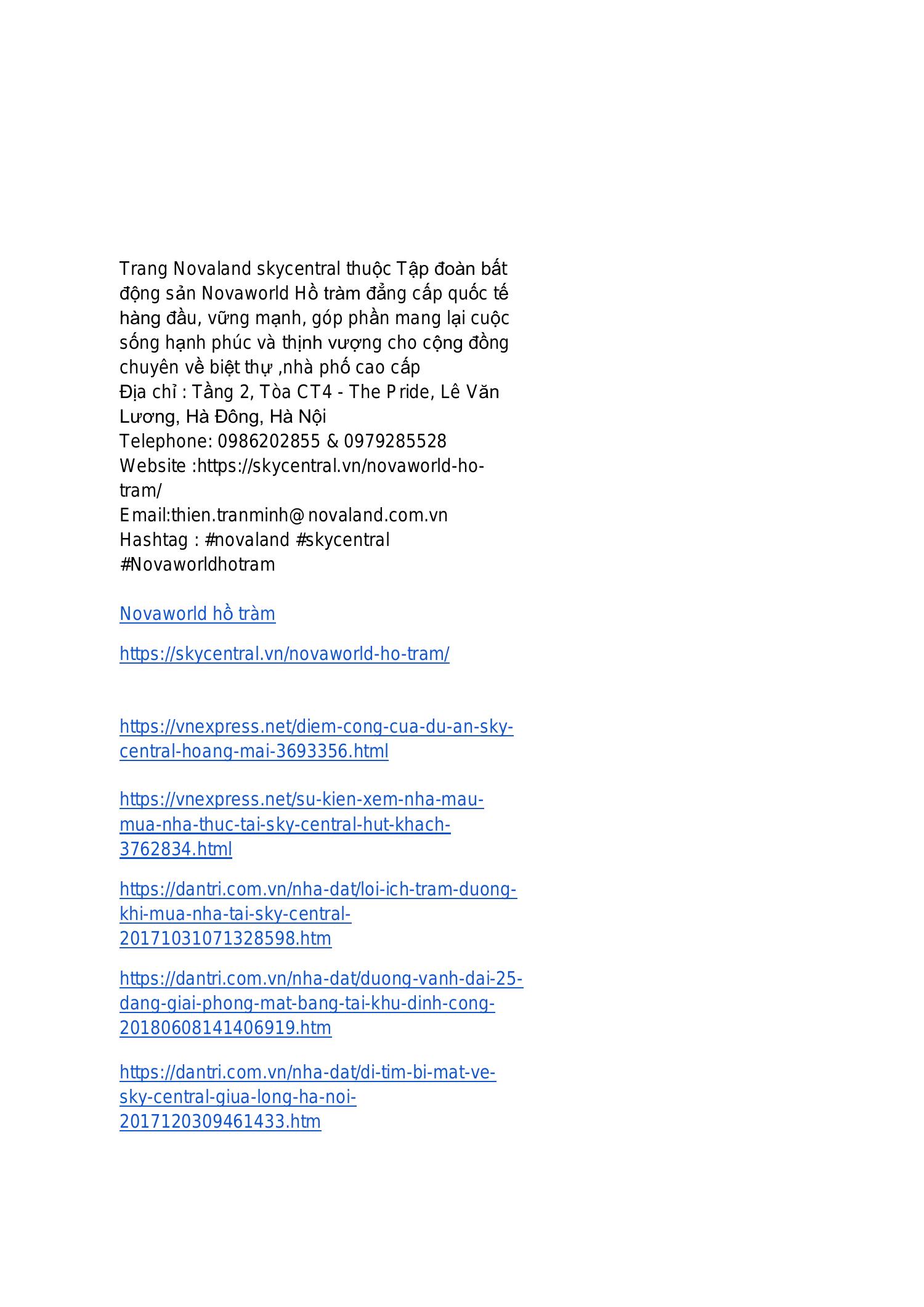 Novaworld hồ tràm.docx | DocDroid