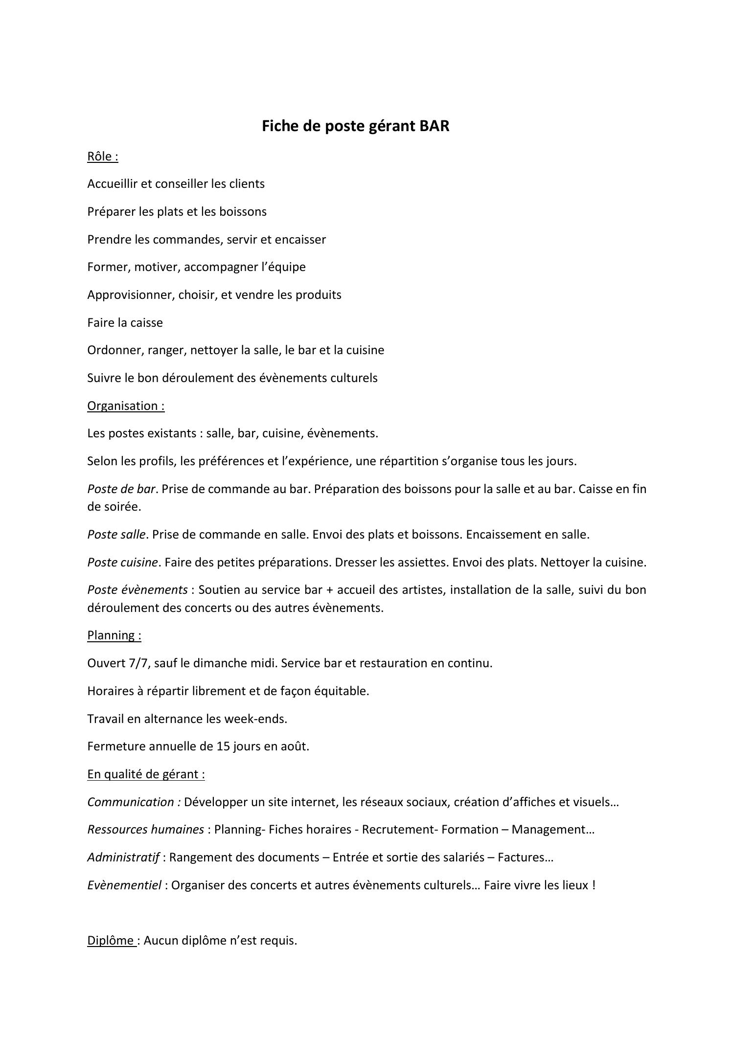 Fiche de poste gérant BAR.pdf | DocDroid Fiche de poste gérant BAR.pdf | DocDroid