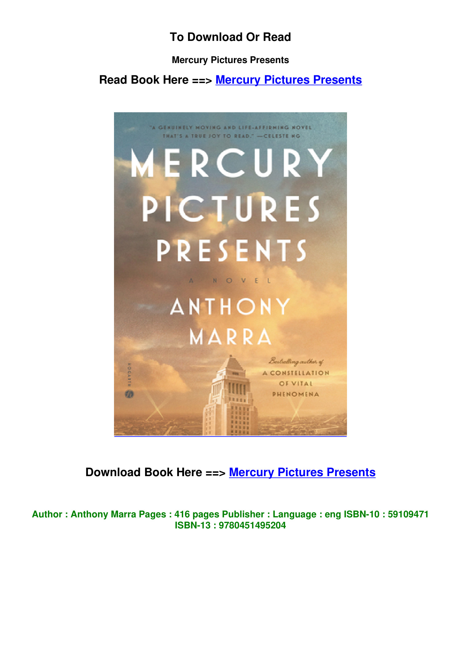 DOWNLOAD EPub Mercury Pictures Presents BY Anthony Marra.pdf | DocDroid