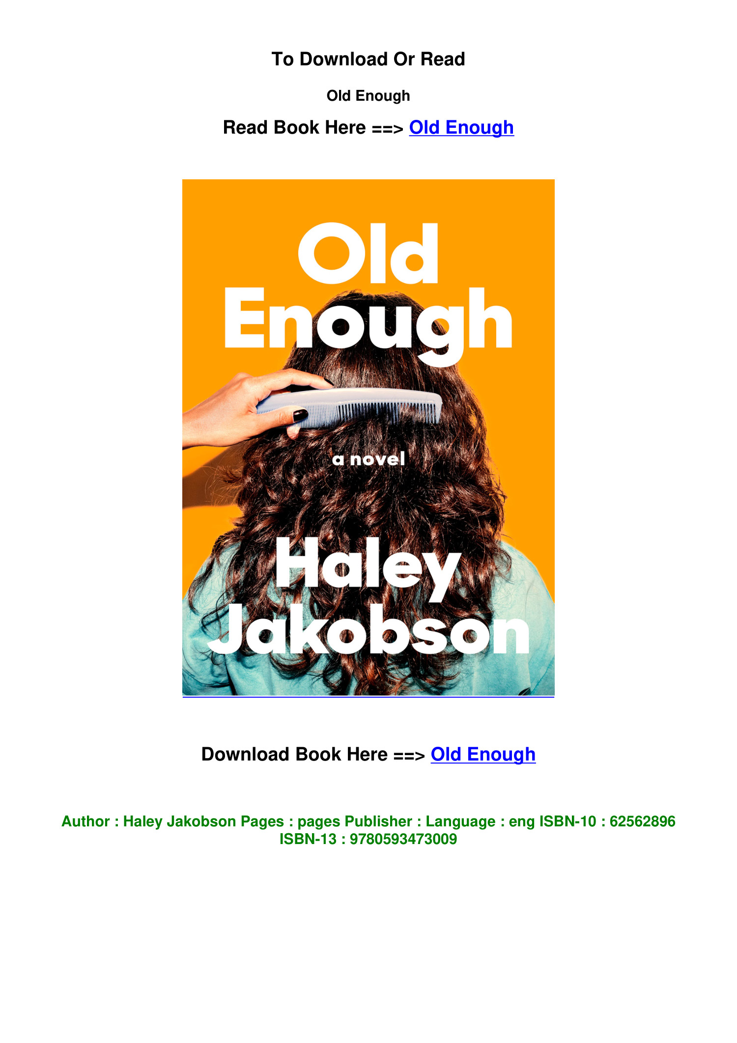 Download Pdf Old Enough BY Haley Jakobson.pdf | DocDroid