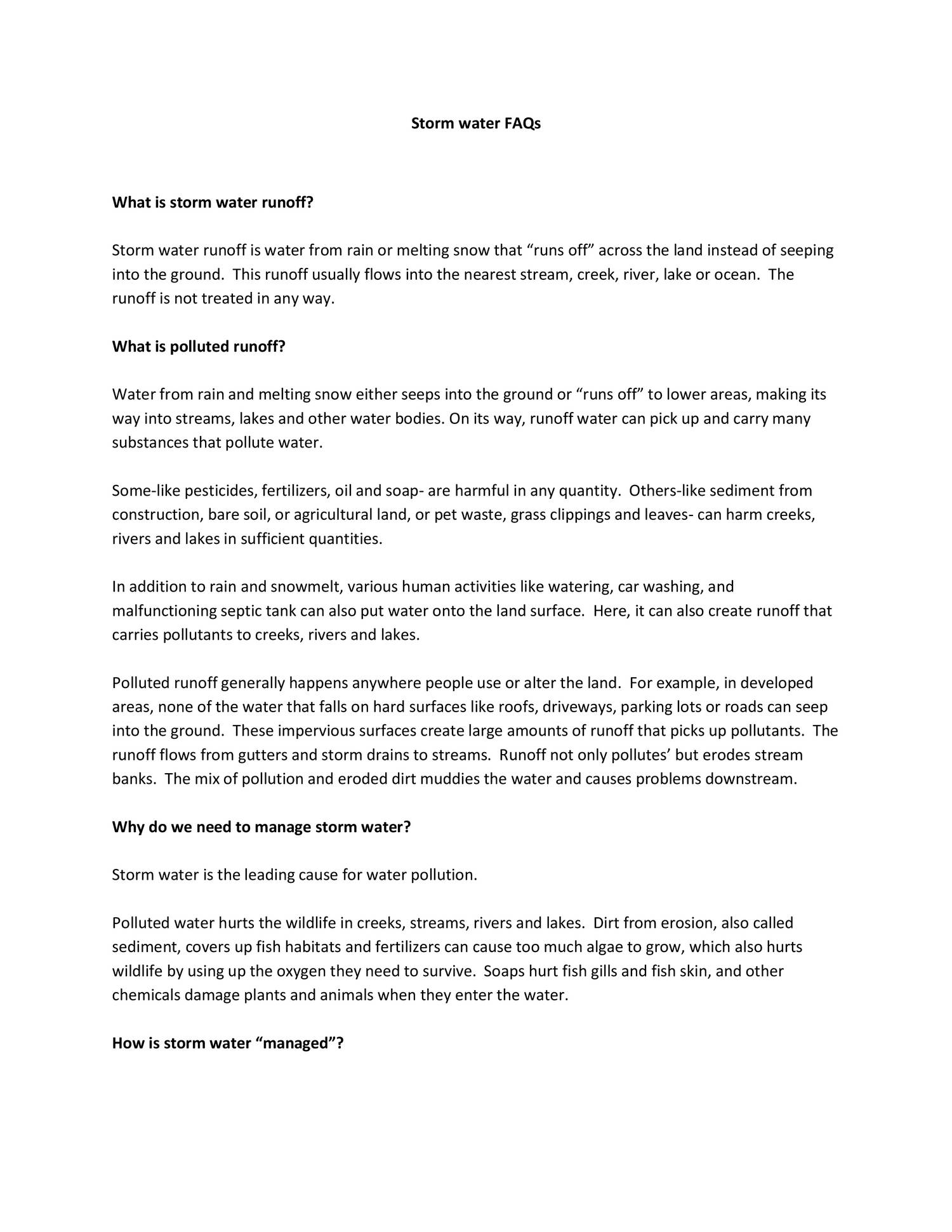 Storm water FAQs.docx | DocDroid
