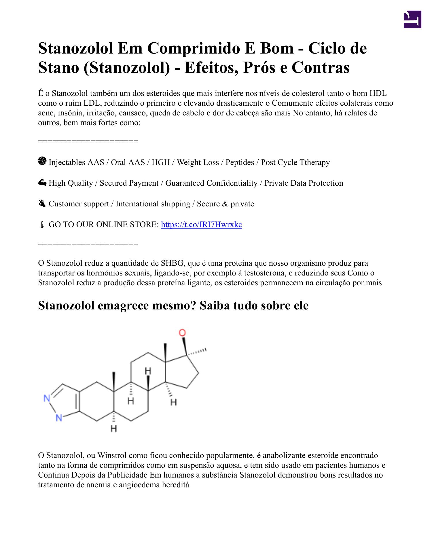 Stanozolol Em Comprimido E Bom.pdf | DocDroid