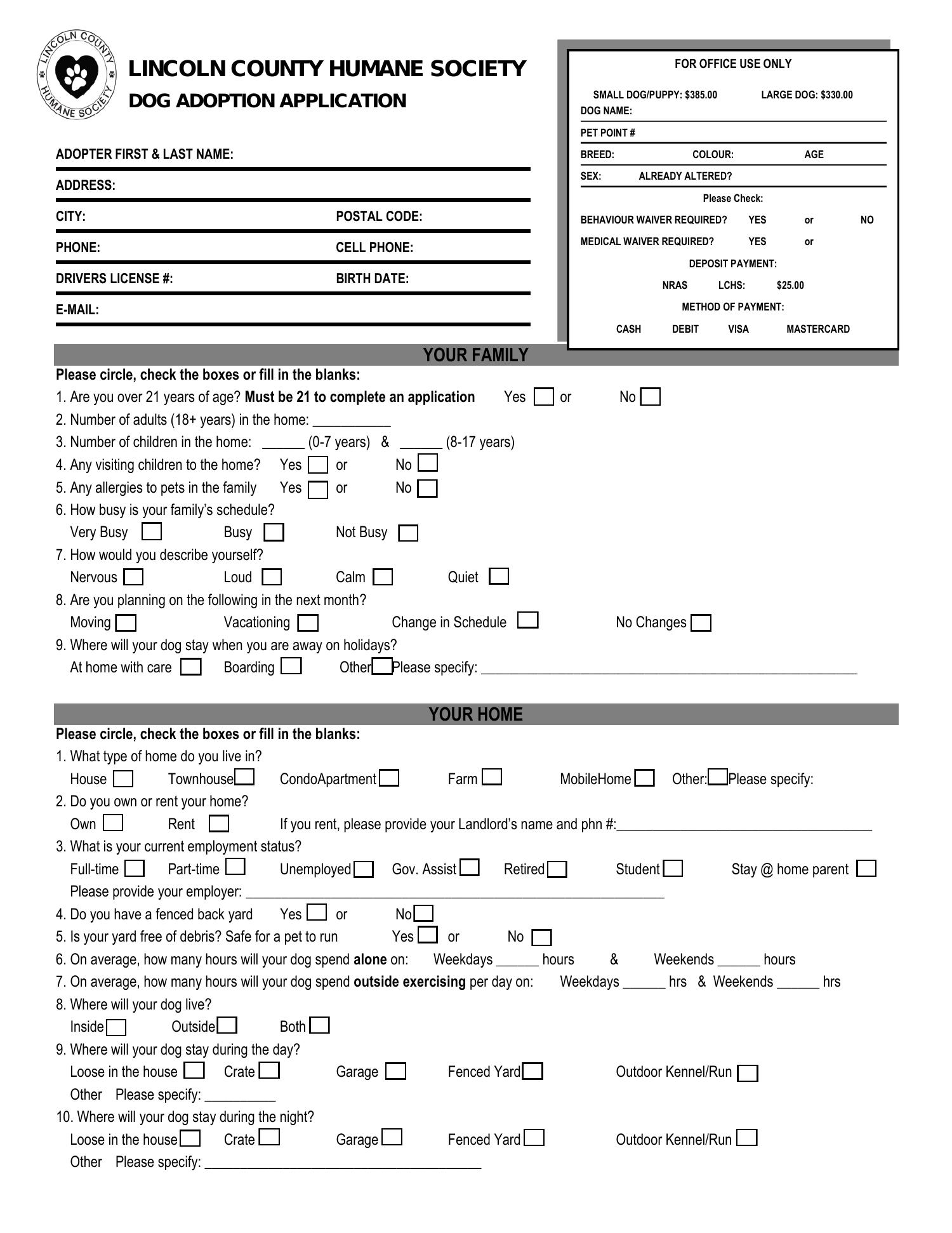 Dog Adoption Application fillable.pdf | DocDroid