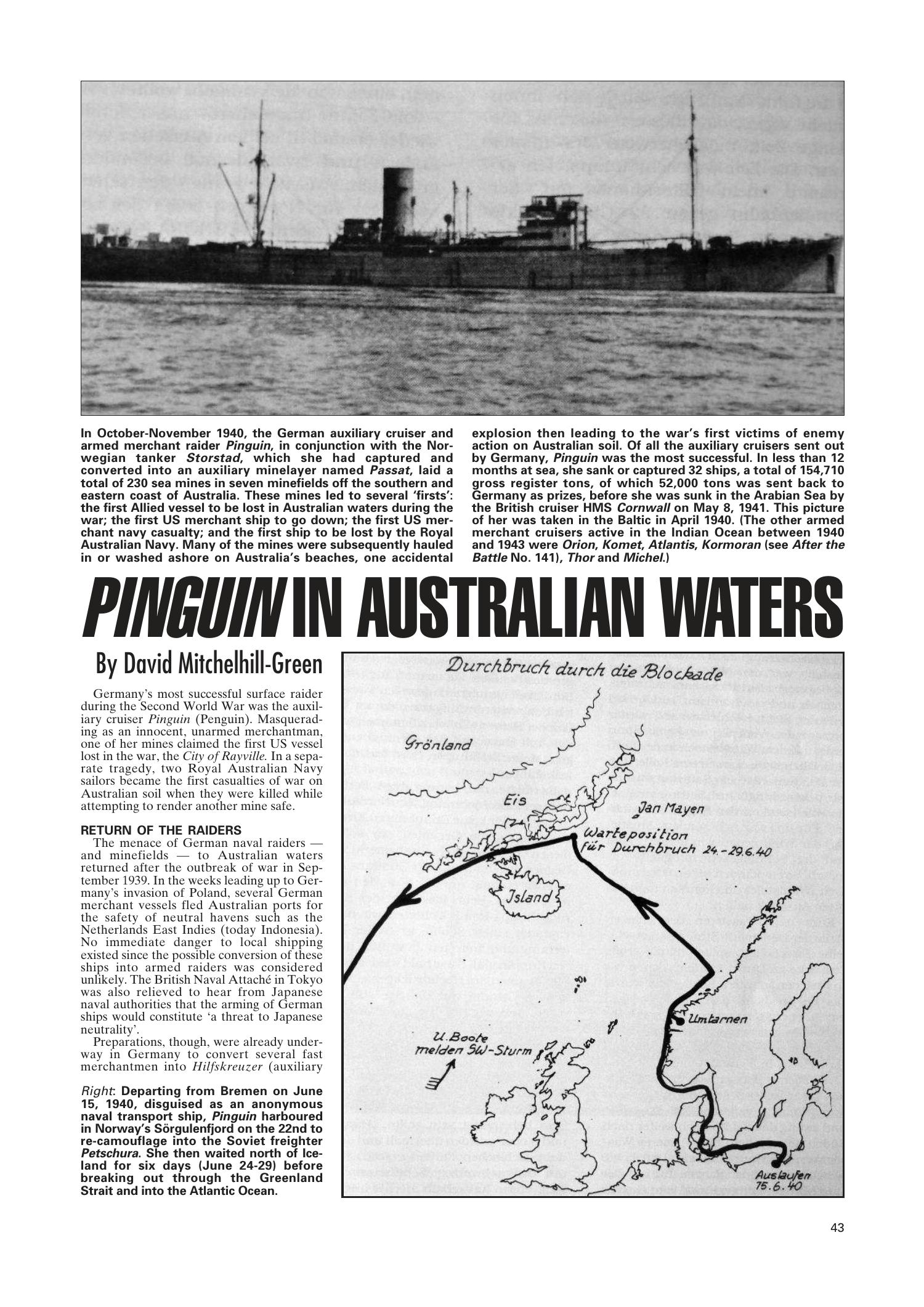 German Auxiliary Cruiser Pinguin