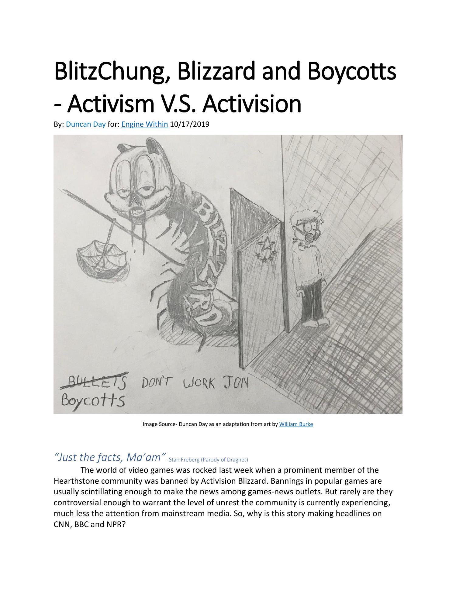 BlitzChung, Blizzard and Boycotts - Activism V.S. Activision.pdf | DocDroid