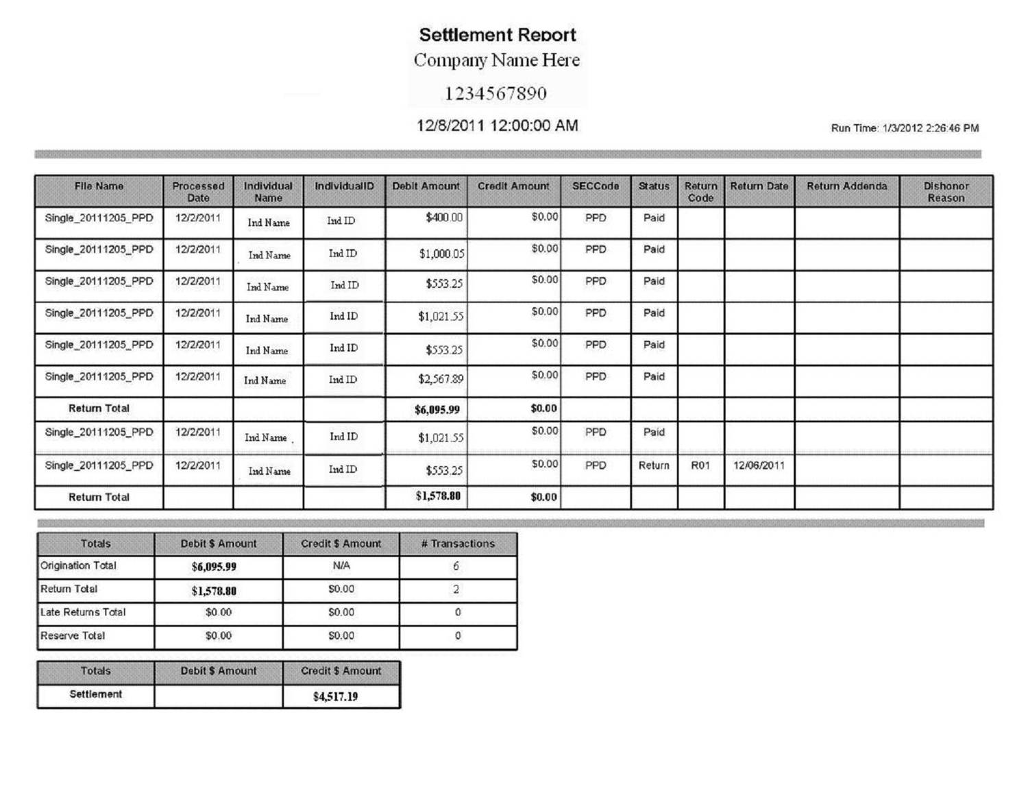 ACH Settlement Report Example.pdf | DocDroid