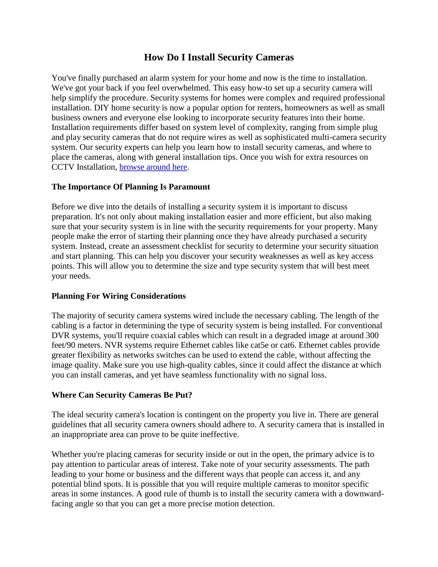 How Do I Install Security Cameras.pdf | DocDroid