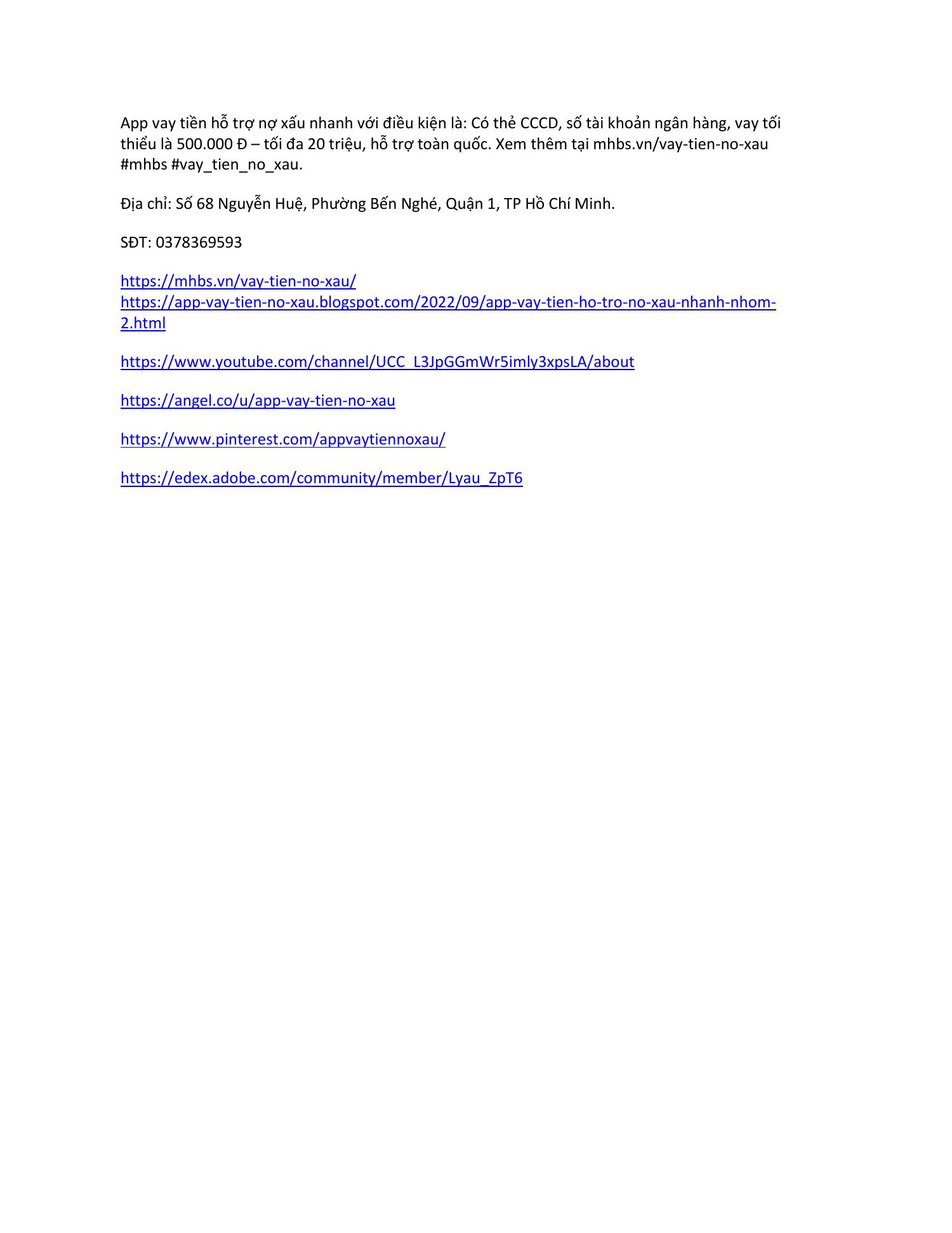 APP vay hỗ trợ nợ xấu.docx | DocDroid