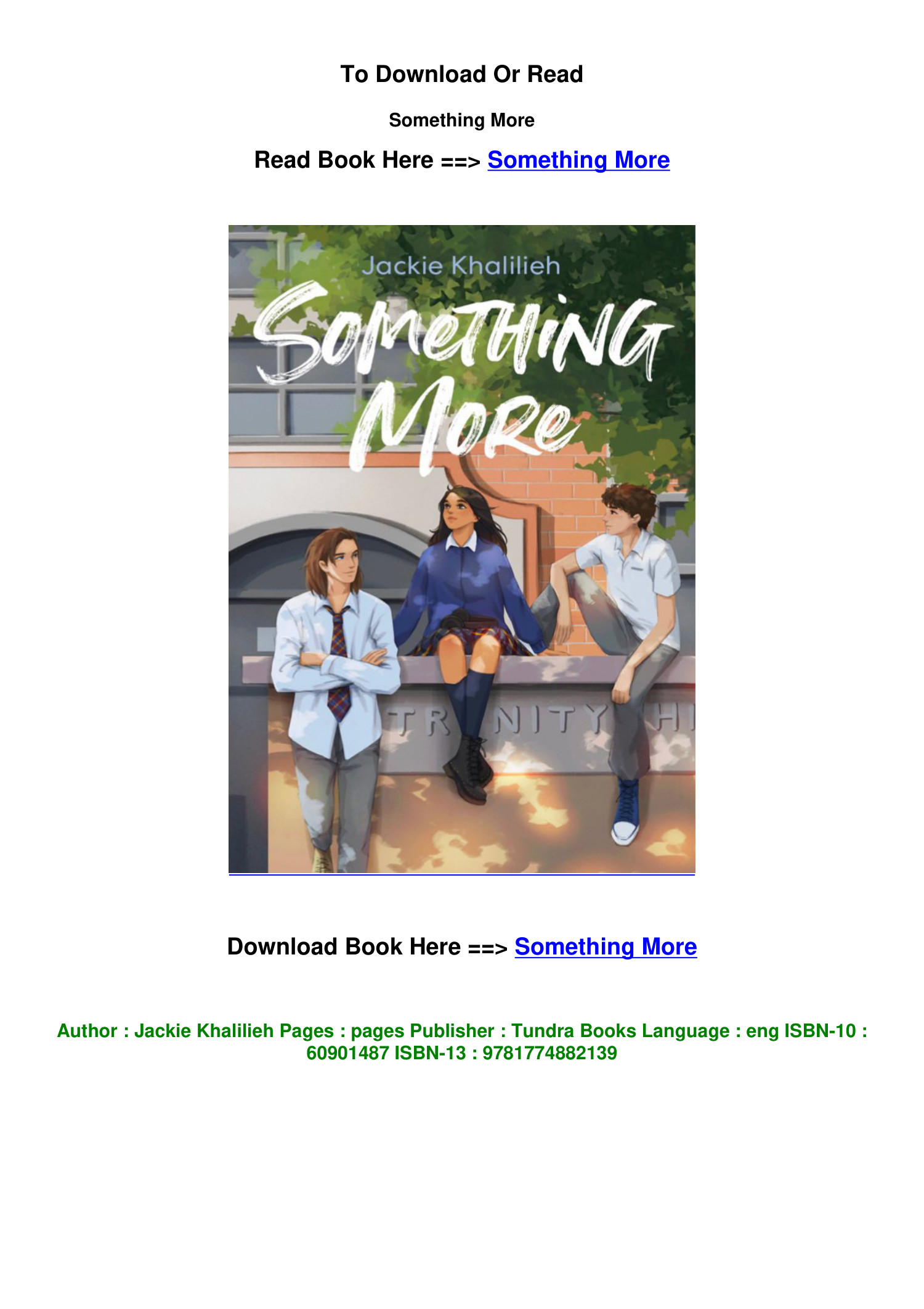 Download epub Something More by Jackie Khalilieh.pdf | DocDroid