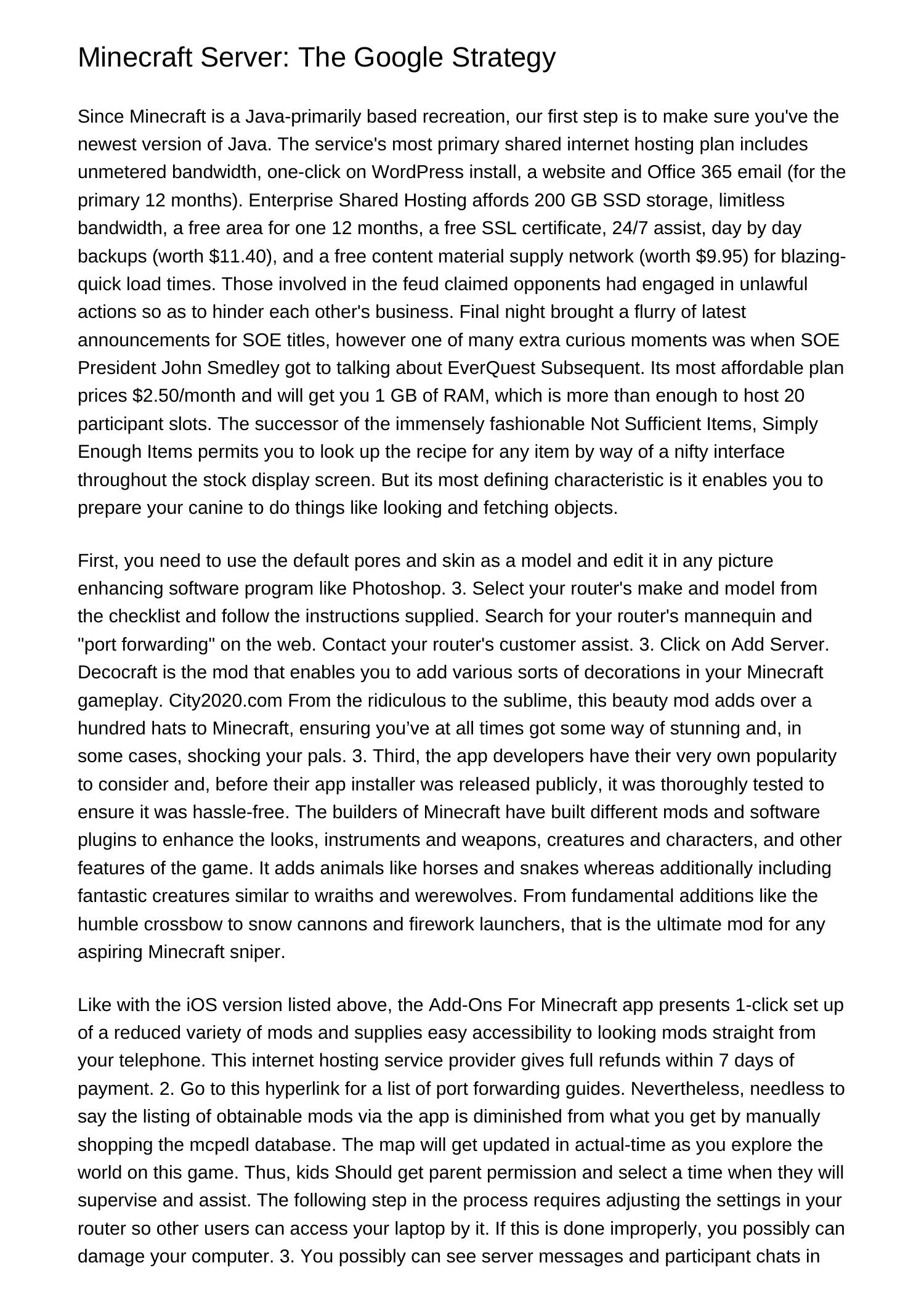 Minecraft Server The Google Techniquefzuuh.pdf.pdf | DocDroid