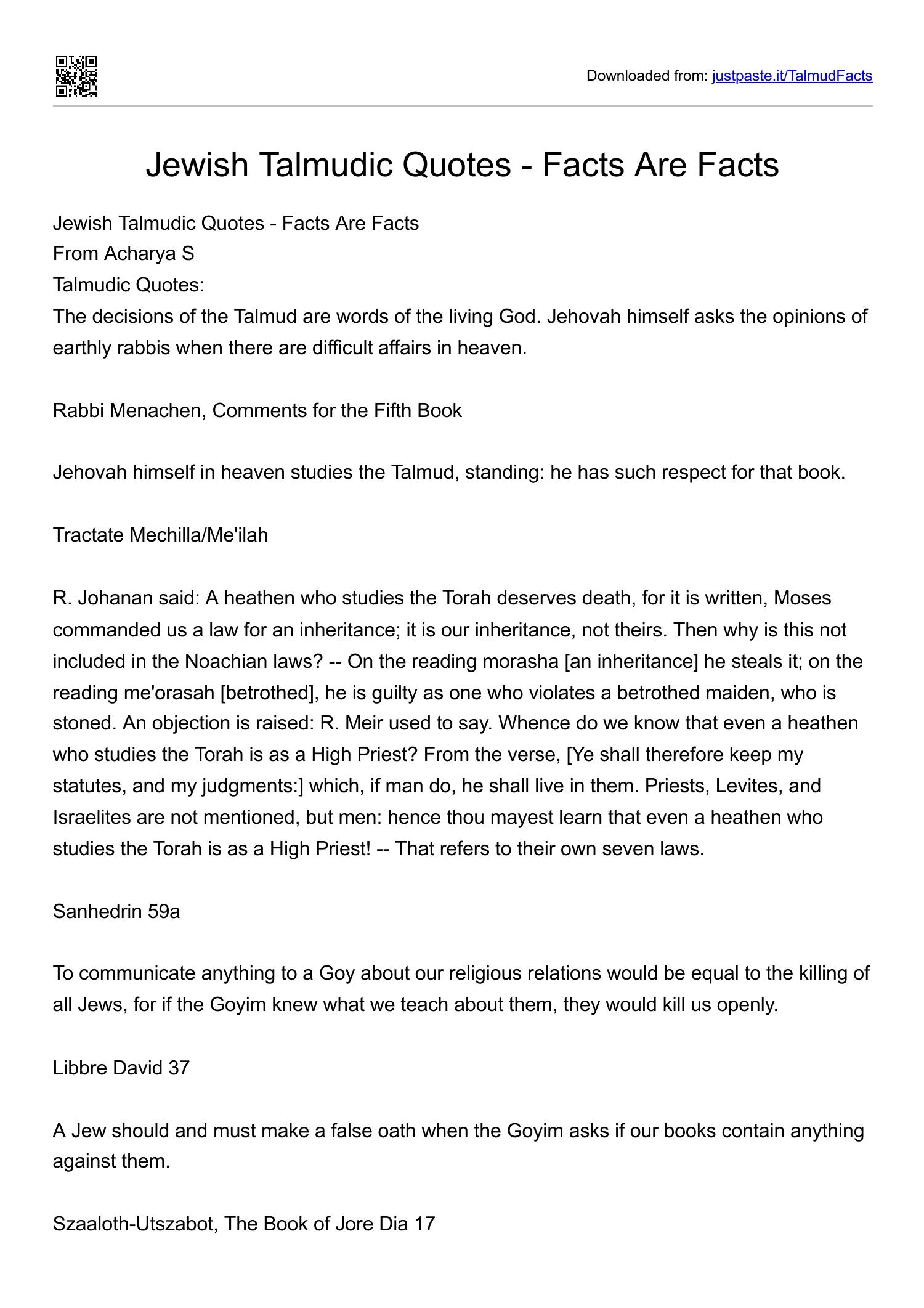 Talmudfacts Justpasteit Pdf Docdroid