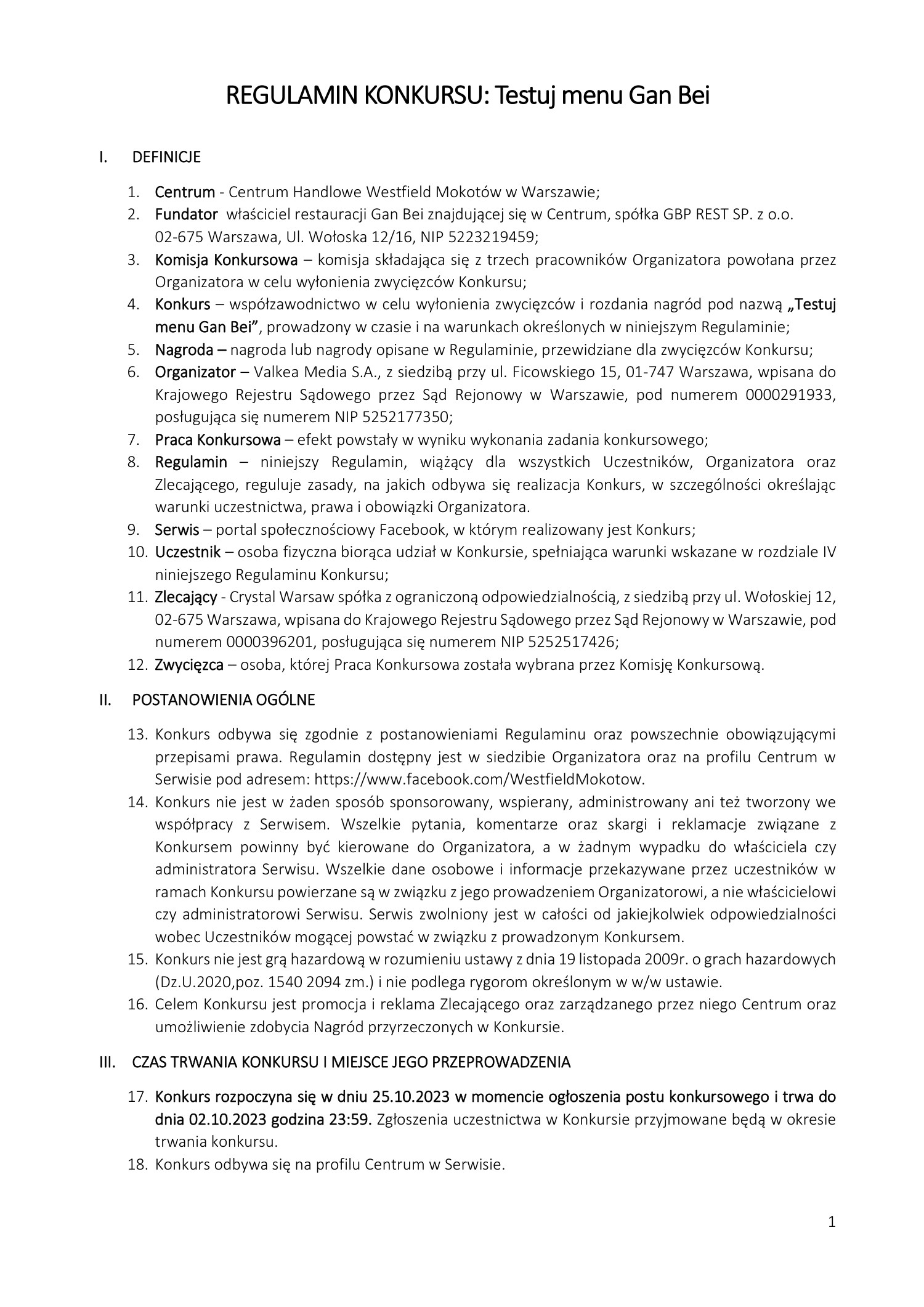 Regulamin konkursu FB _Gan Bei.docx | DocDroid