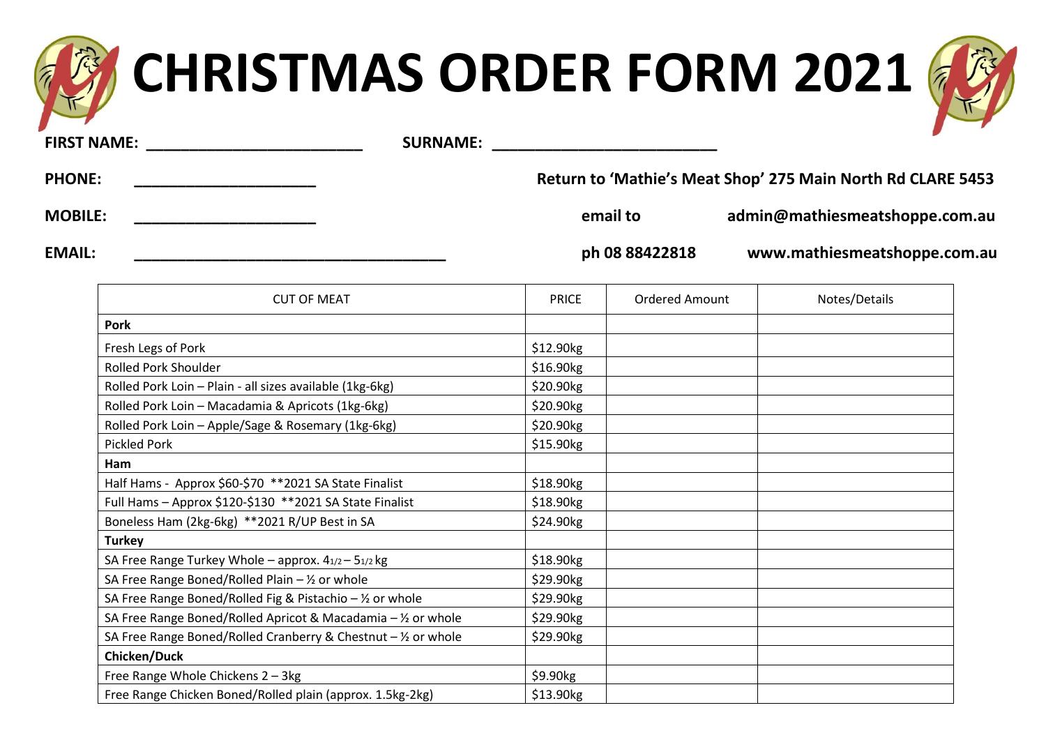 CHRISTMAS ORDER FORM 2021.pdf | DocDroid