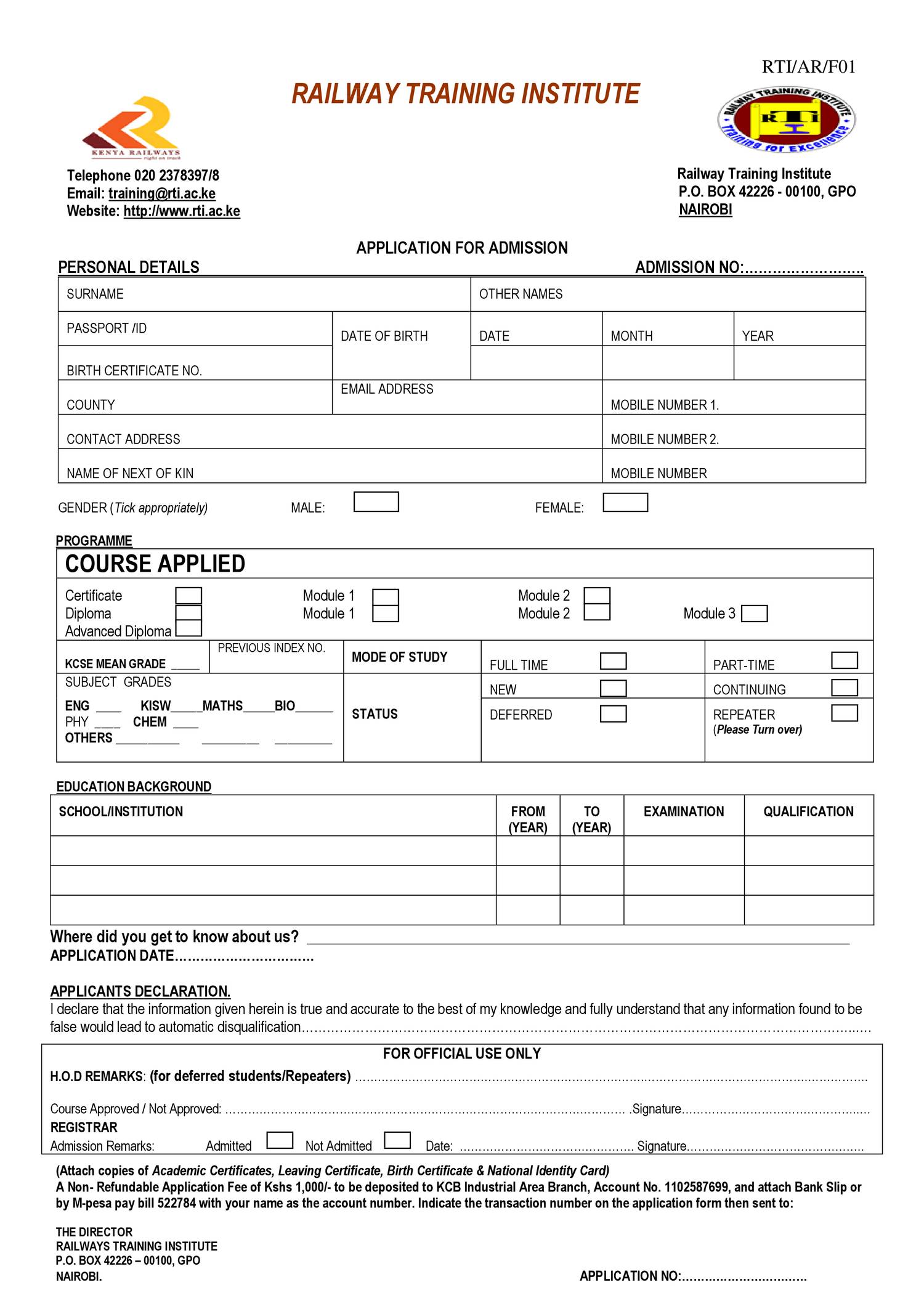APPLICATION FORM.pdf | DocDroid