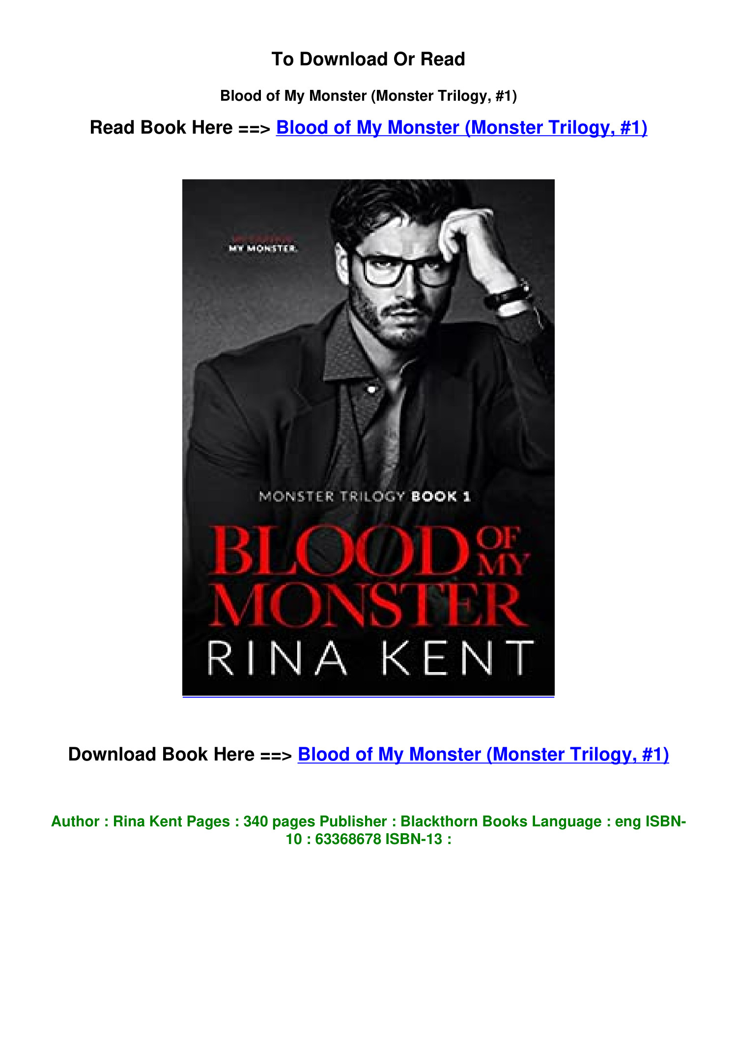 EPUB Download Blood of My Monster Monster Trilogy 1 by Rina Kent.pdf | DocDroid
