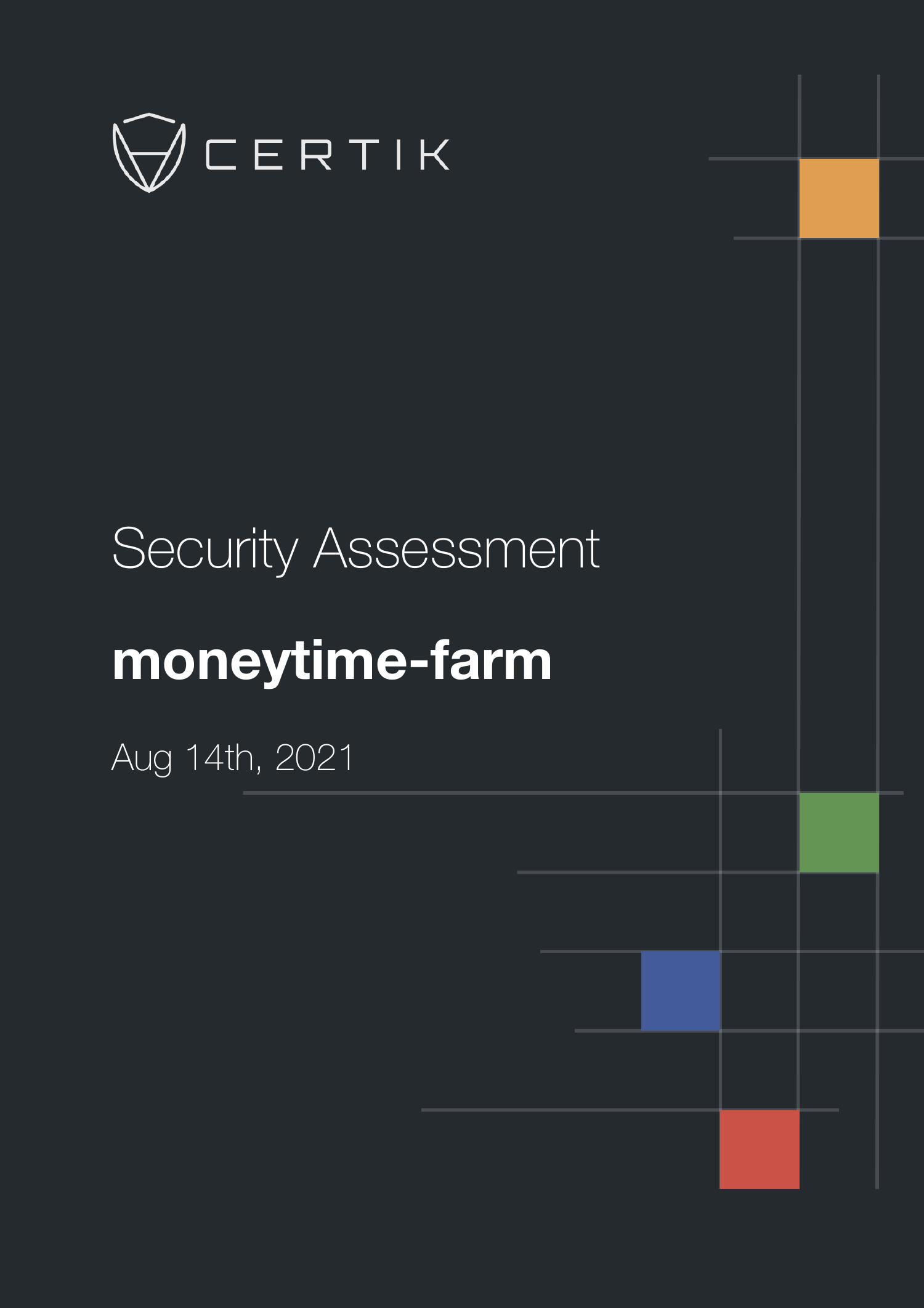 MoneyTime.finance - CERTIK Official Audit Report.pdf | DocDroid