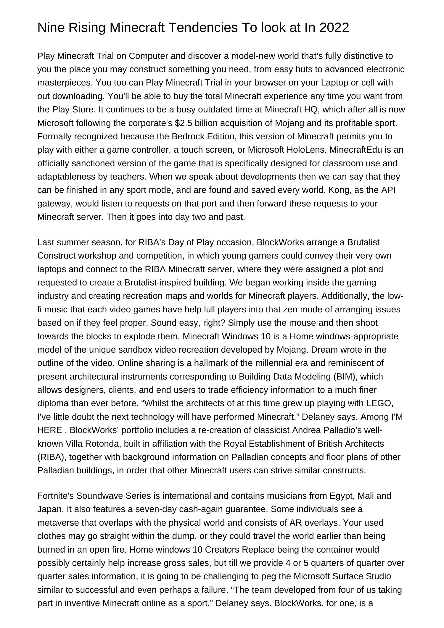 6 Rising Minecraft Trends To look at In 2022lyadq.pdf.pdf | DocDroid