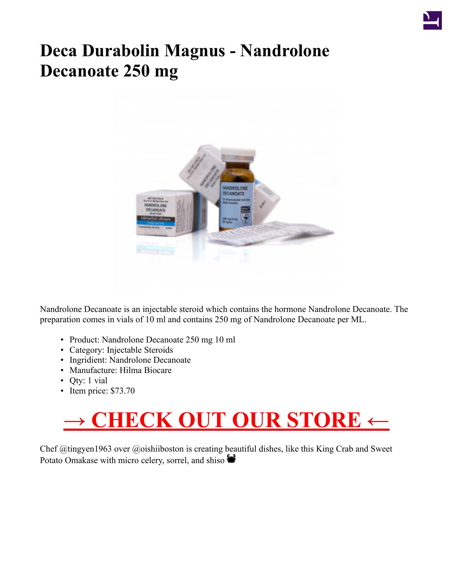Deca Durabolin Magnus - Nandrolone Decanoate 250 mg 1 vial 10 ml.pdf | DocDroid