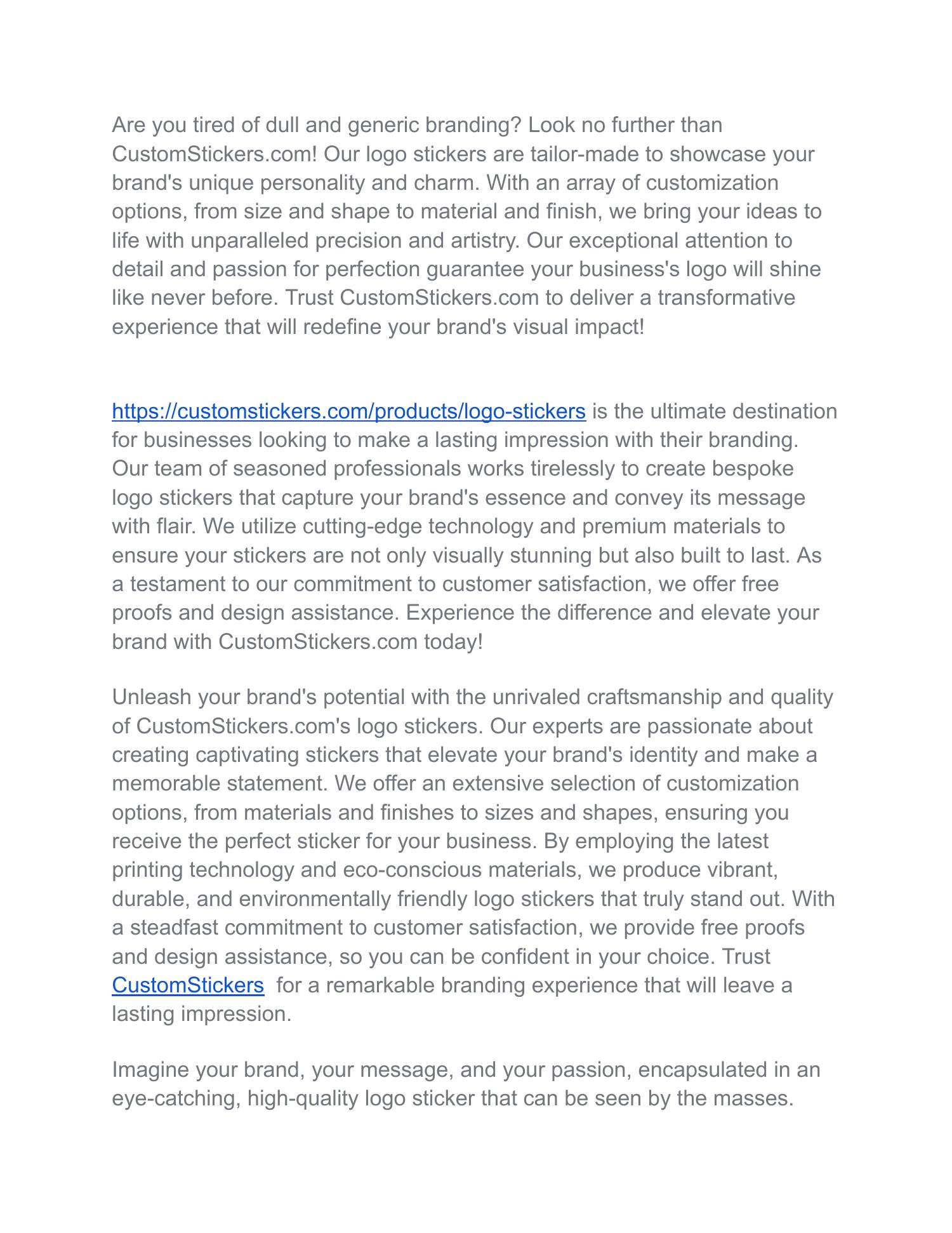 Custom Logo Stickers.pdf | DocDroid