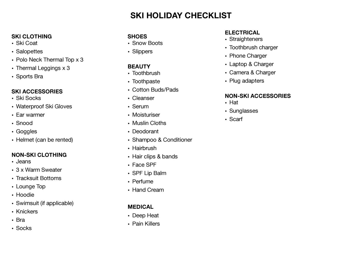 Ski Packing List.pdf | DocDroid