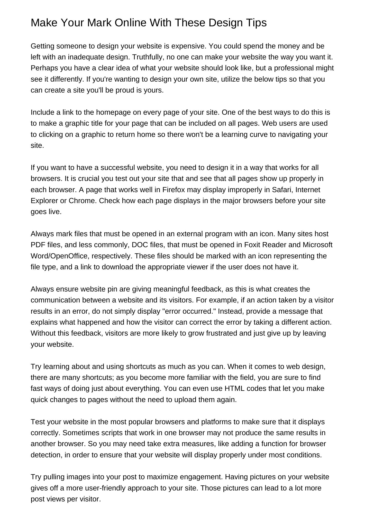 Make Your Mark Online With These Design Tipsbwrnd.pdf.pdf | DocDroid