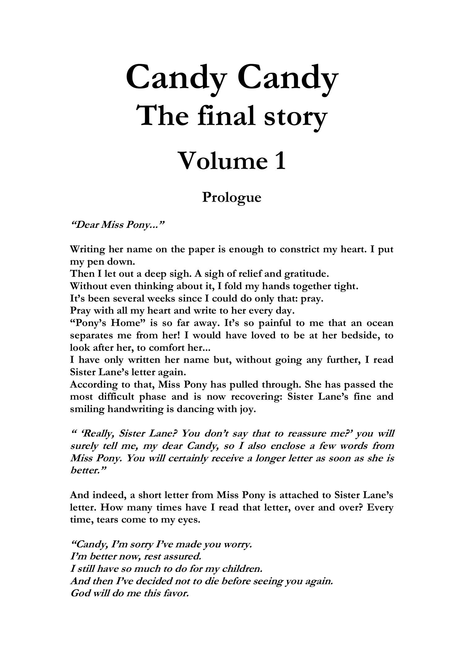 Candy Candy Final Story - Volume 1, Prologue (Version 1) .pdf | DocDroid