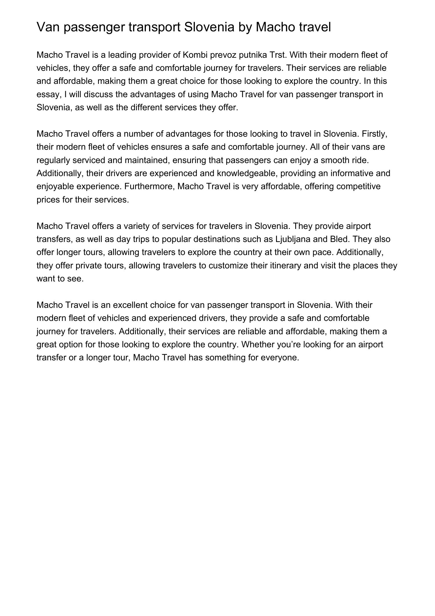 Van passenger transport Slovenia by Macho traveluujjg.pdf.pdf | DocDroid