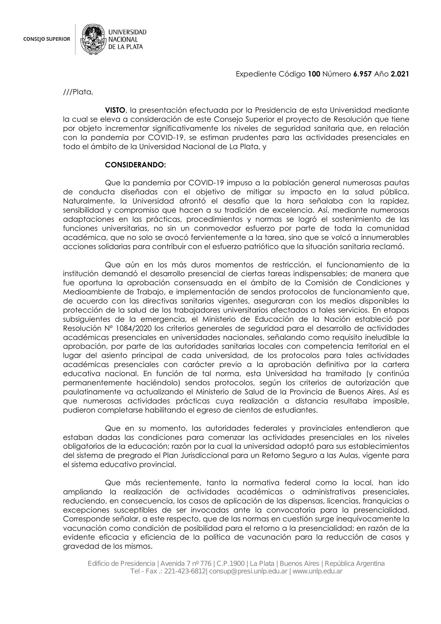 El proyecto de la UNLP para la presencialidad cuidada.pdf | DocDroid