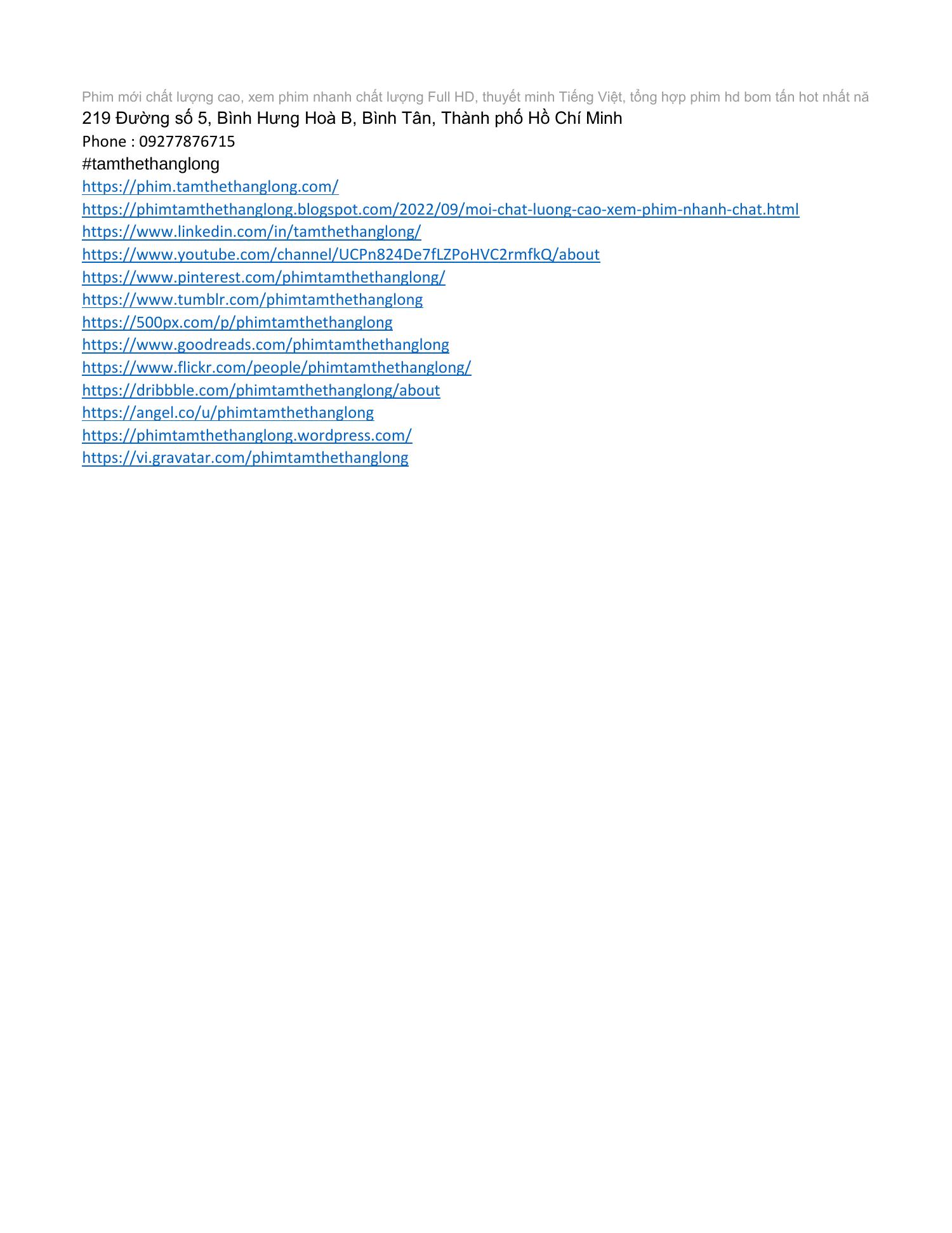 Phim Tâm Thế Thăng Long.xlsx | DocDroid