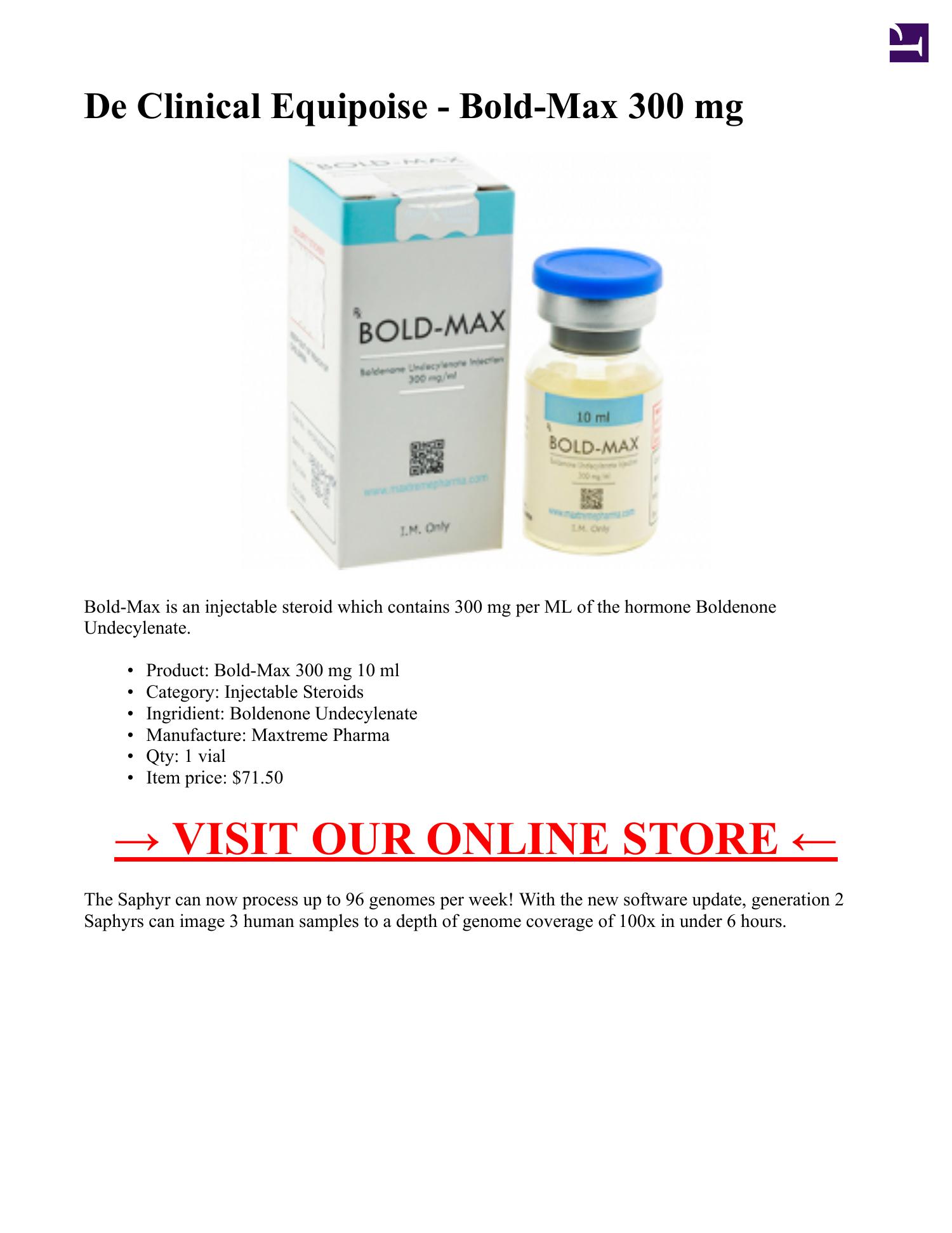 De Clinical Equipoise - Bold-Max 300 mg 1 vial 10 ml.pdf | DocDroid