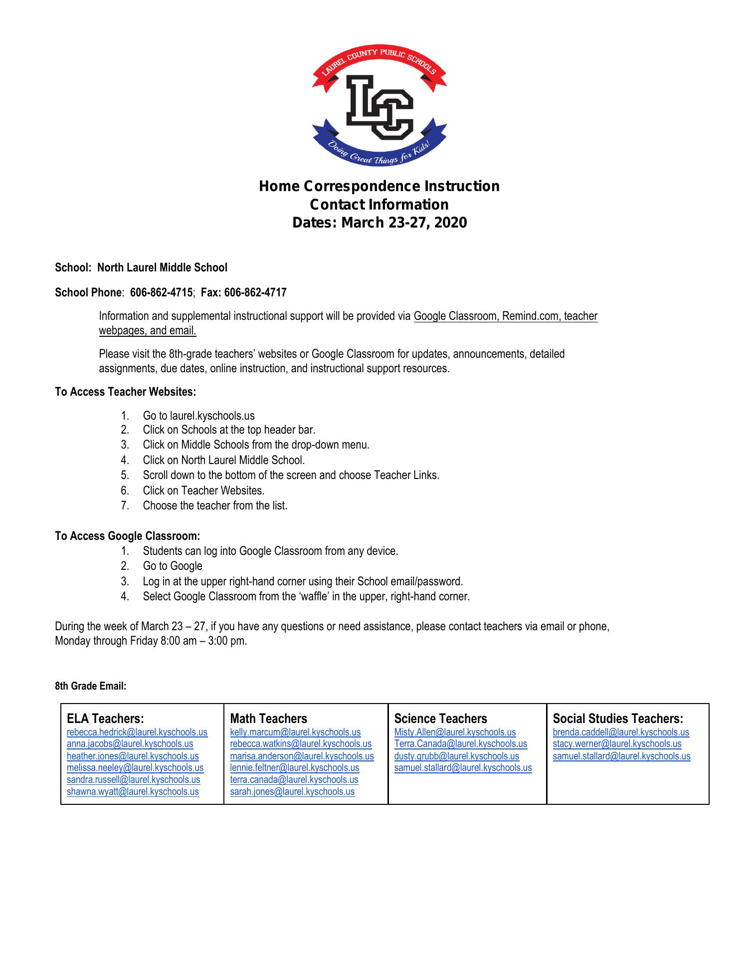 8th Grade Home Correspondence Letter.pdf | DocDroid