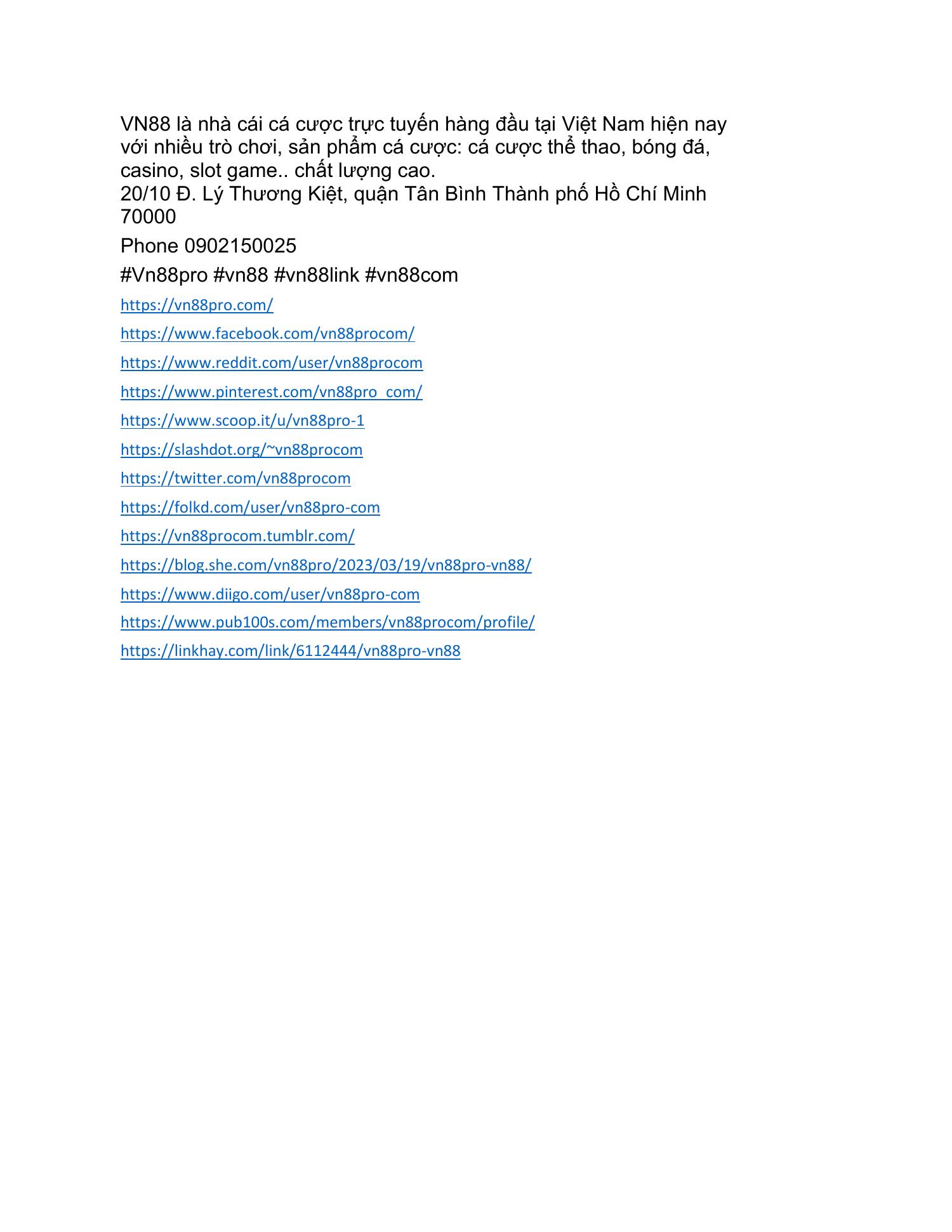 VN88 là nhà cái cá cược trực tuyến hàng đầu tại Việt Nam hiện nay với nhiều trò chơi.docx | DocDroid