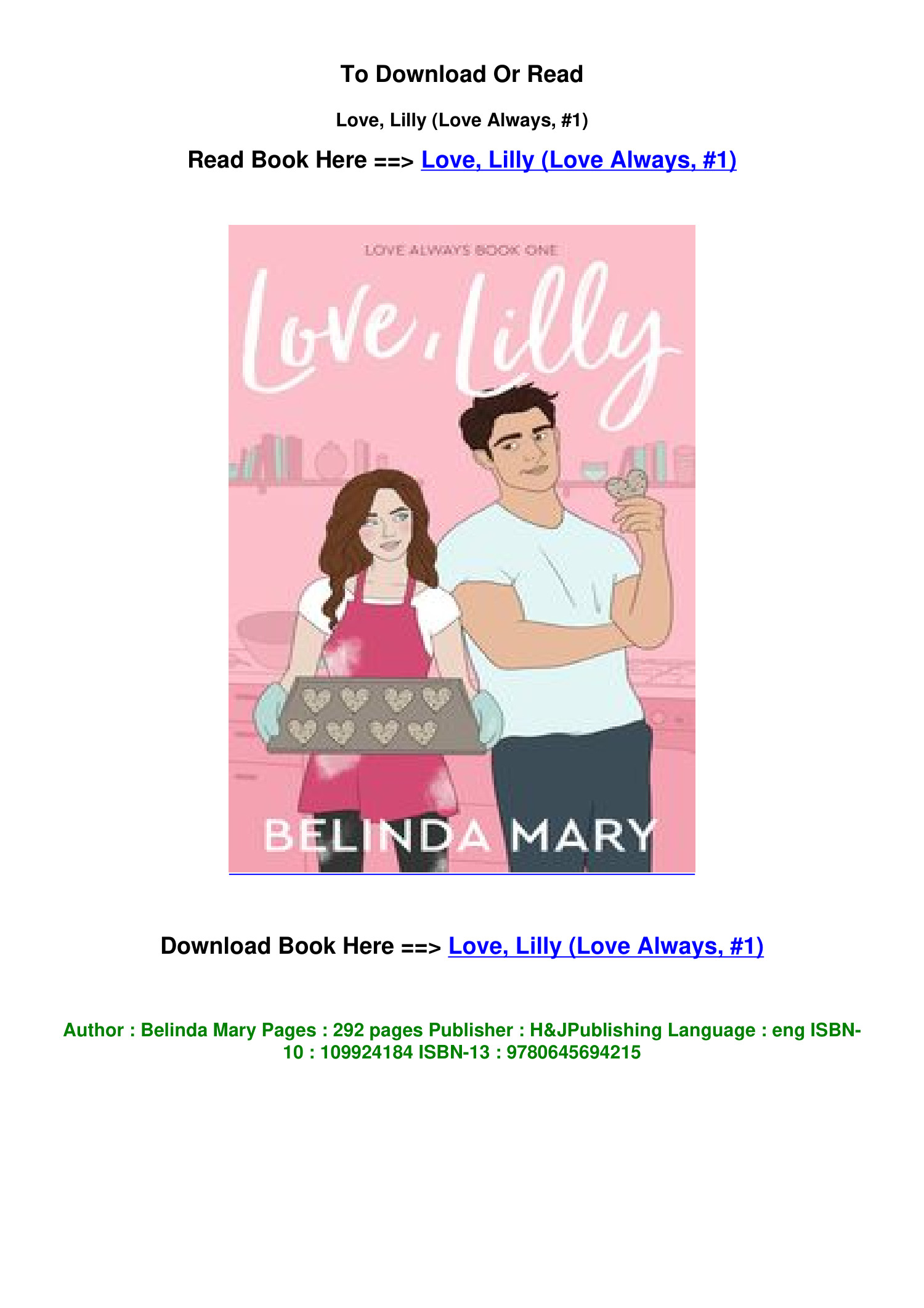 download ePub Love Lilly Love Always 1 BY Belinda Mary.pdf | DocDroid