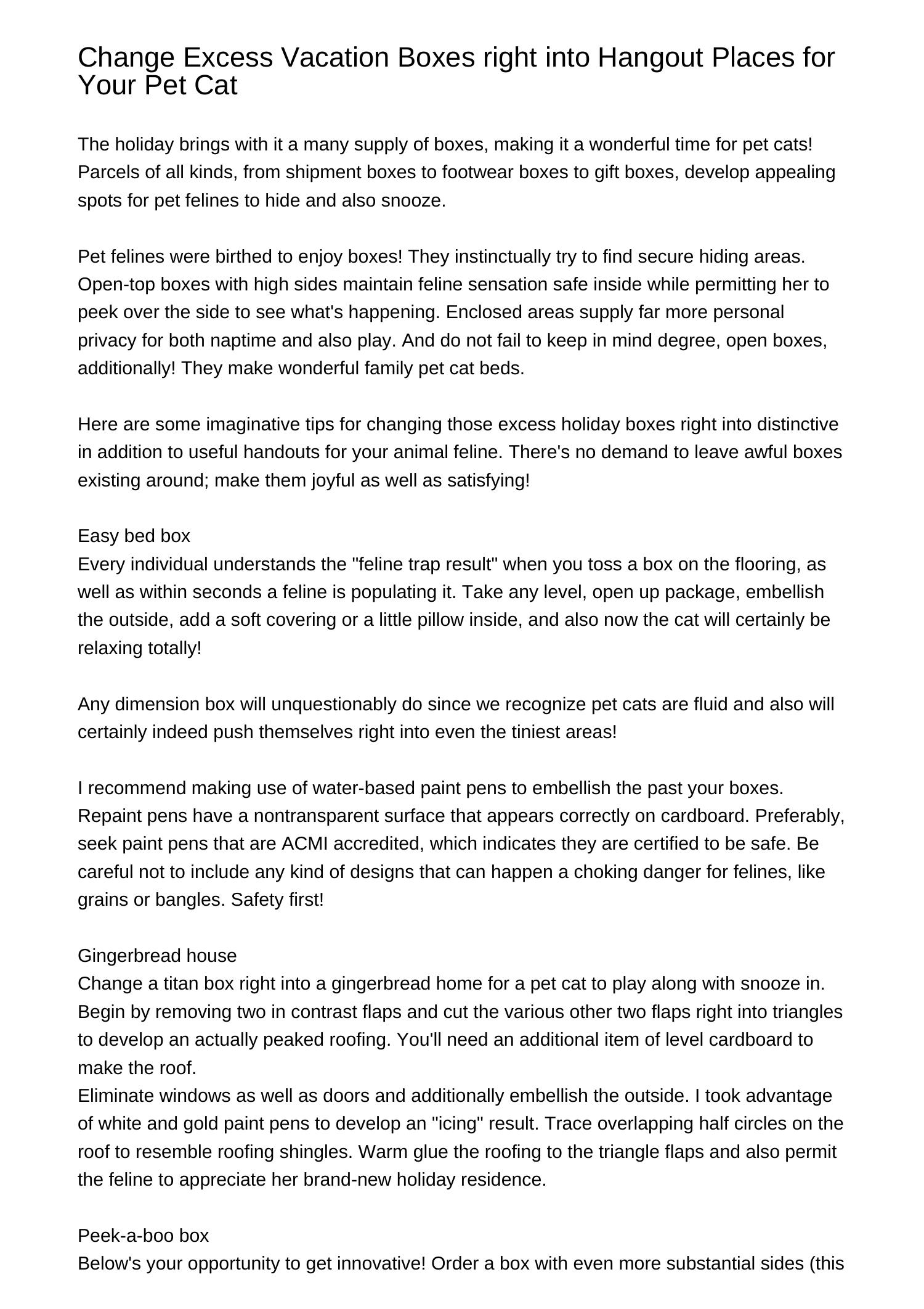 Change Excess Vacation Boxes right into Hangout Places for Your Pet dog Catubsqz.pdf.pdf | DocDroid