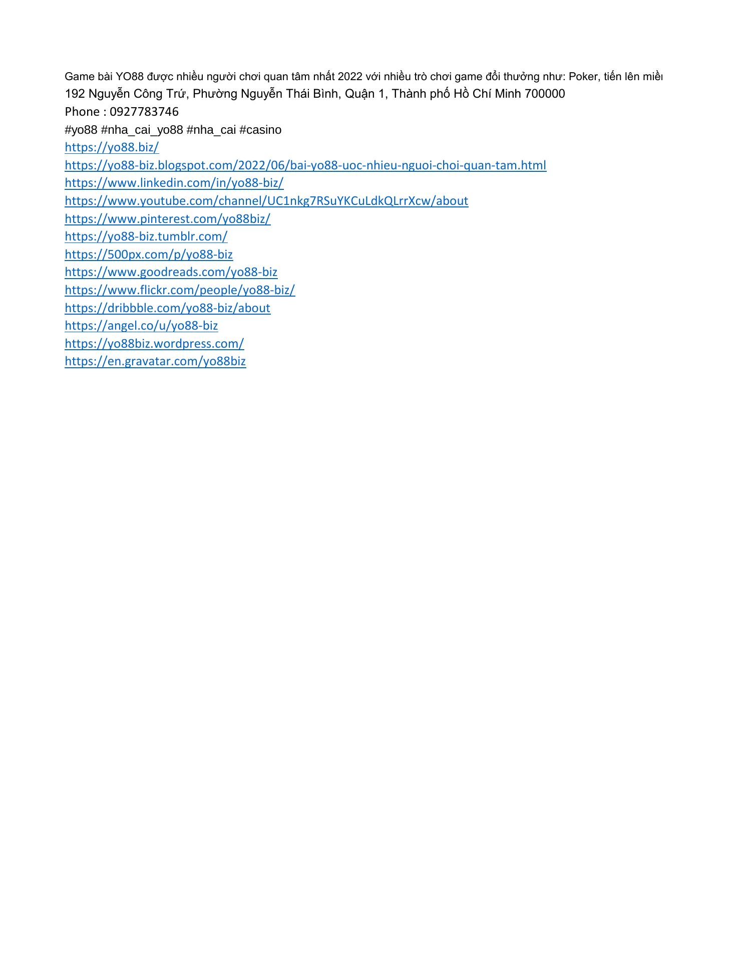 Nhà Cái YO88.xlsx | DocDroid