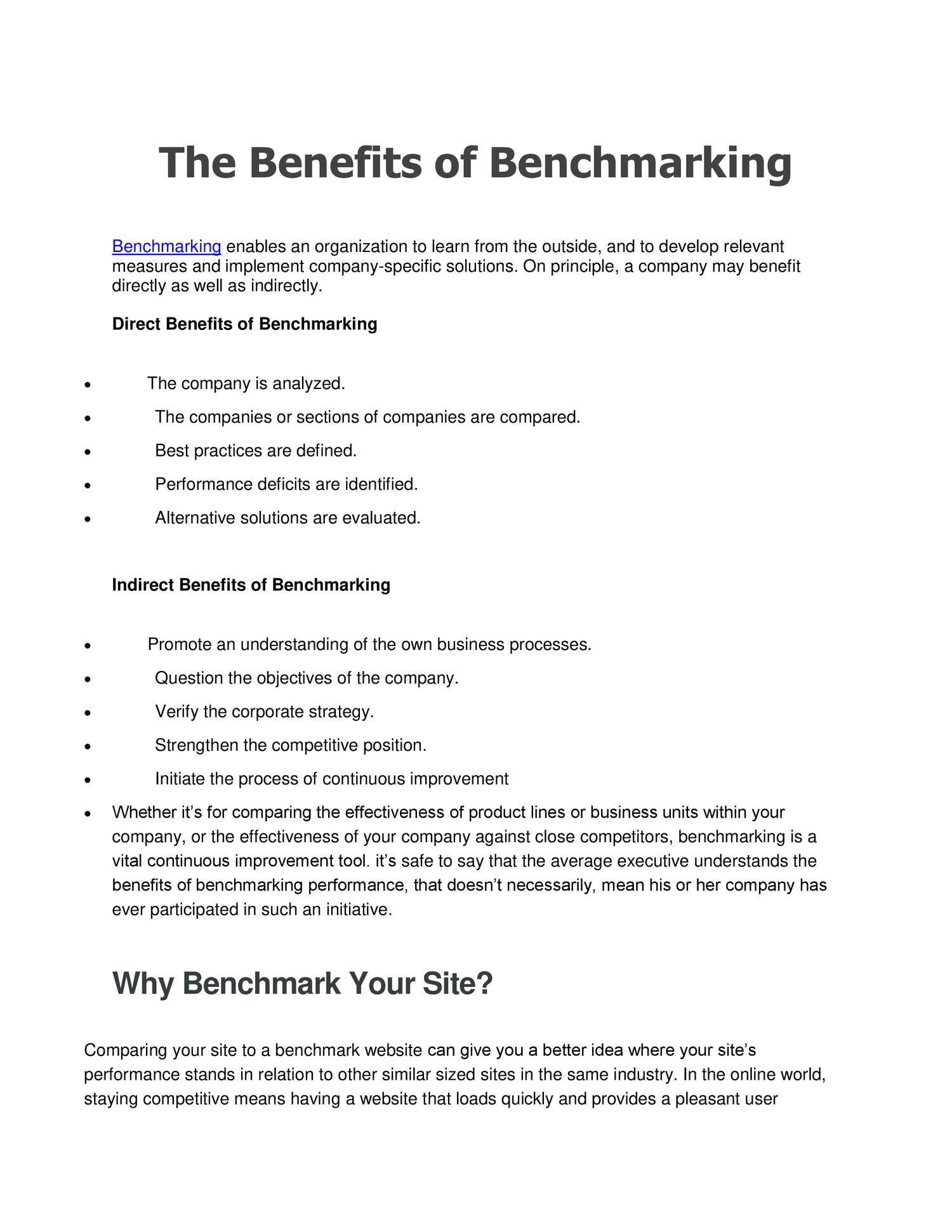 The Benefits of Benchmarking.pdf | DocDroid