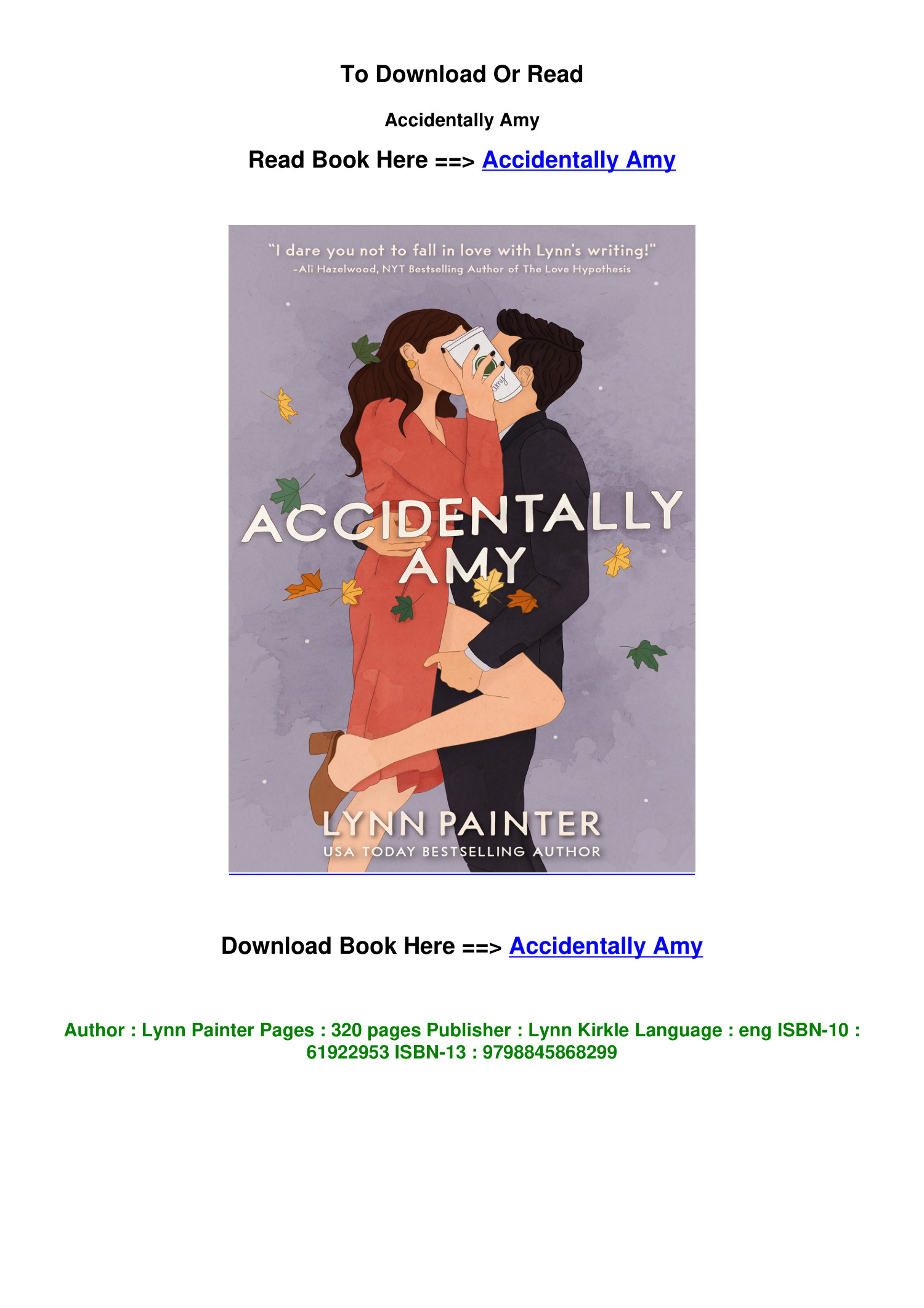 download EPub Accidentally Amy By Lynn Painter.pdf | DocDroid