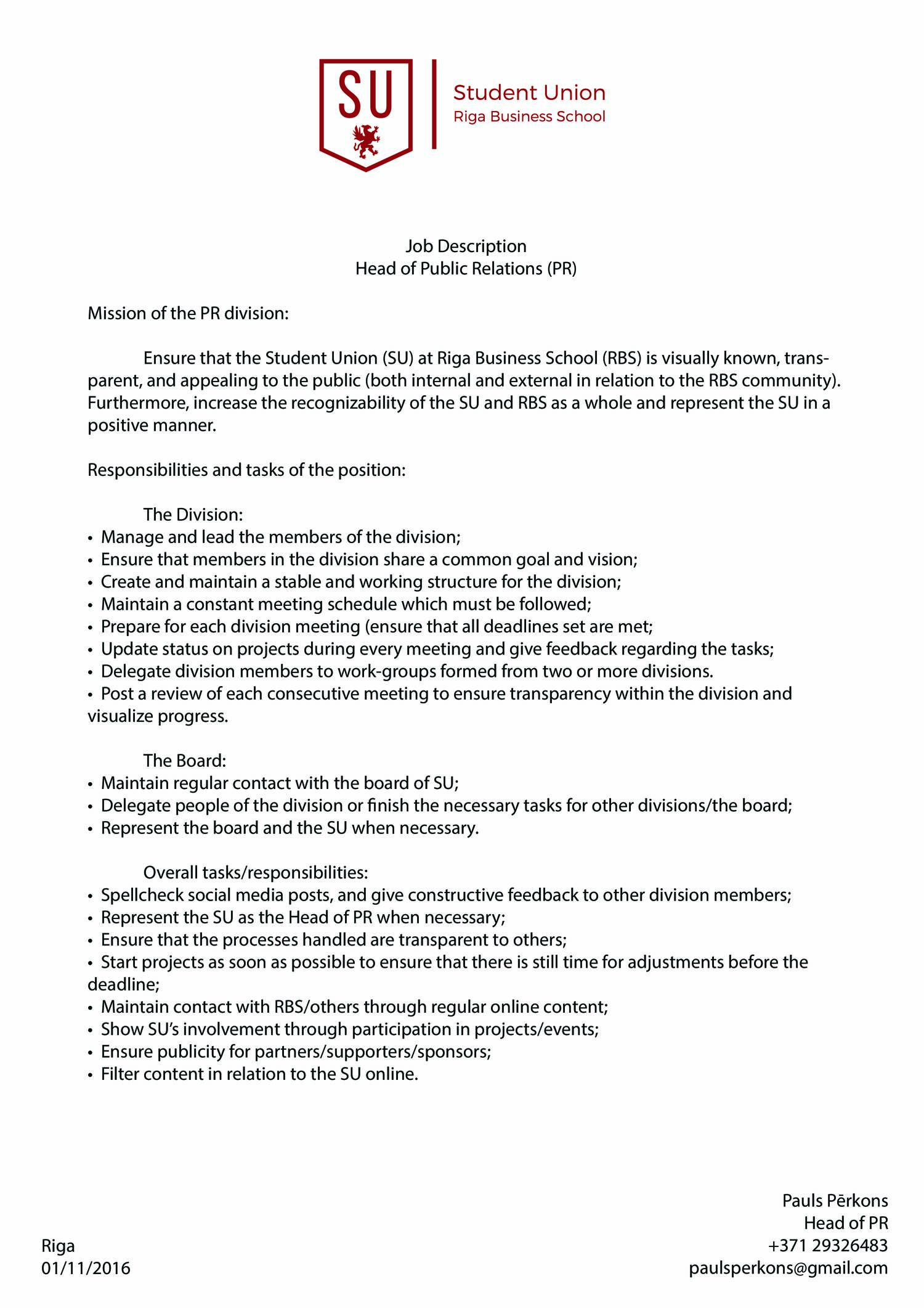 Job Description PR.pdf | DocDroid