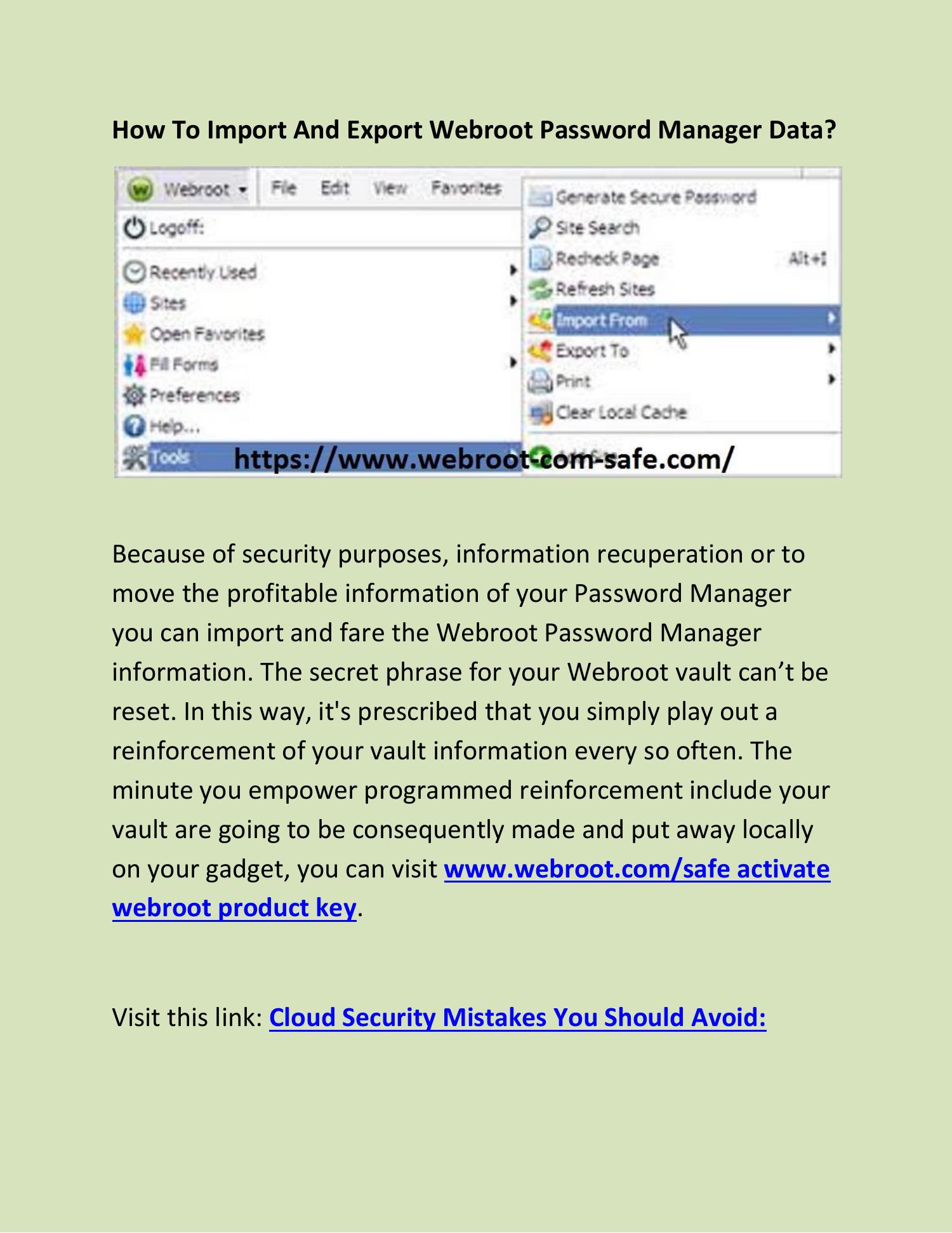 How To Import And Export Webroot Password Manager Data.docx | DocDroid