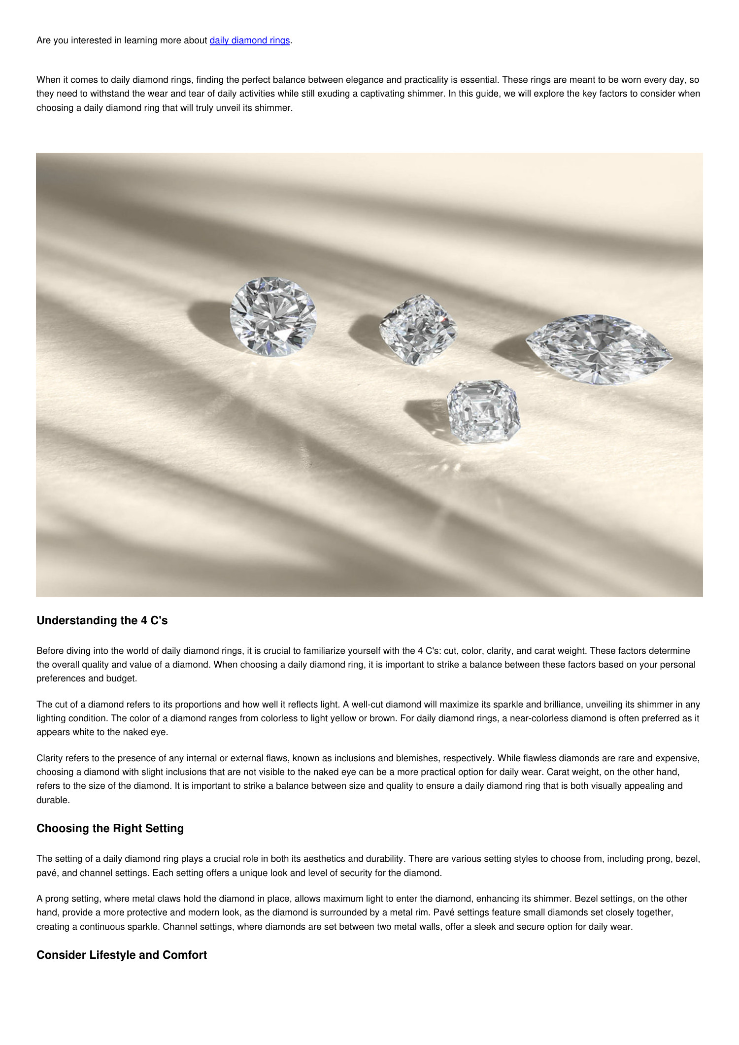 Unveiling the Shimmer: A Guide to Choosing Daily Diamond Rings.pdf ...