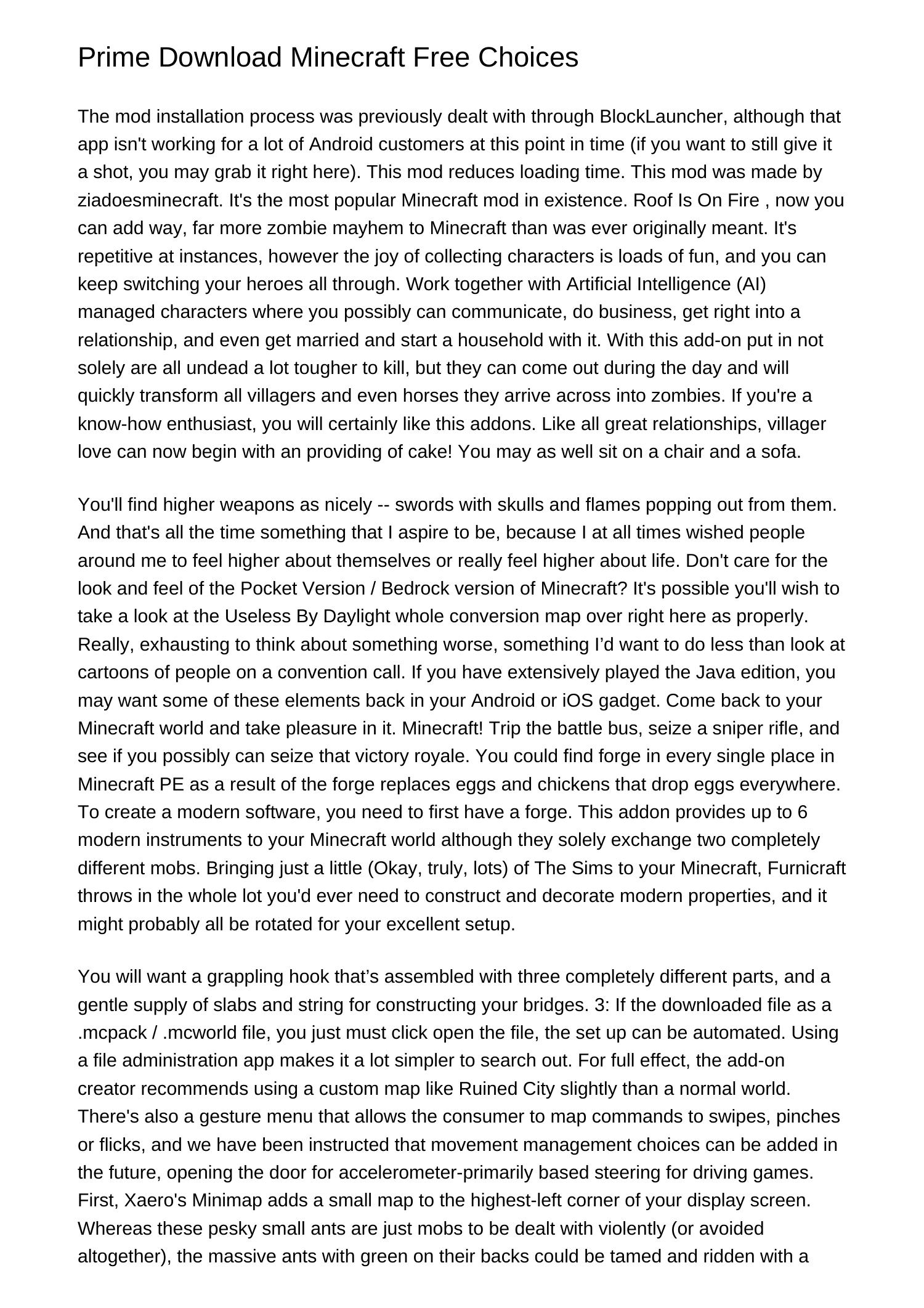 High Download Minecraft Free Choicesxhqro.pdf.pdf | DocDroid